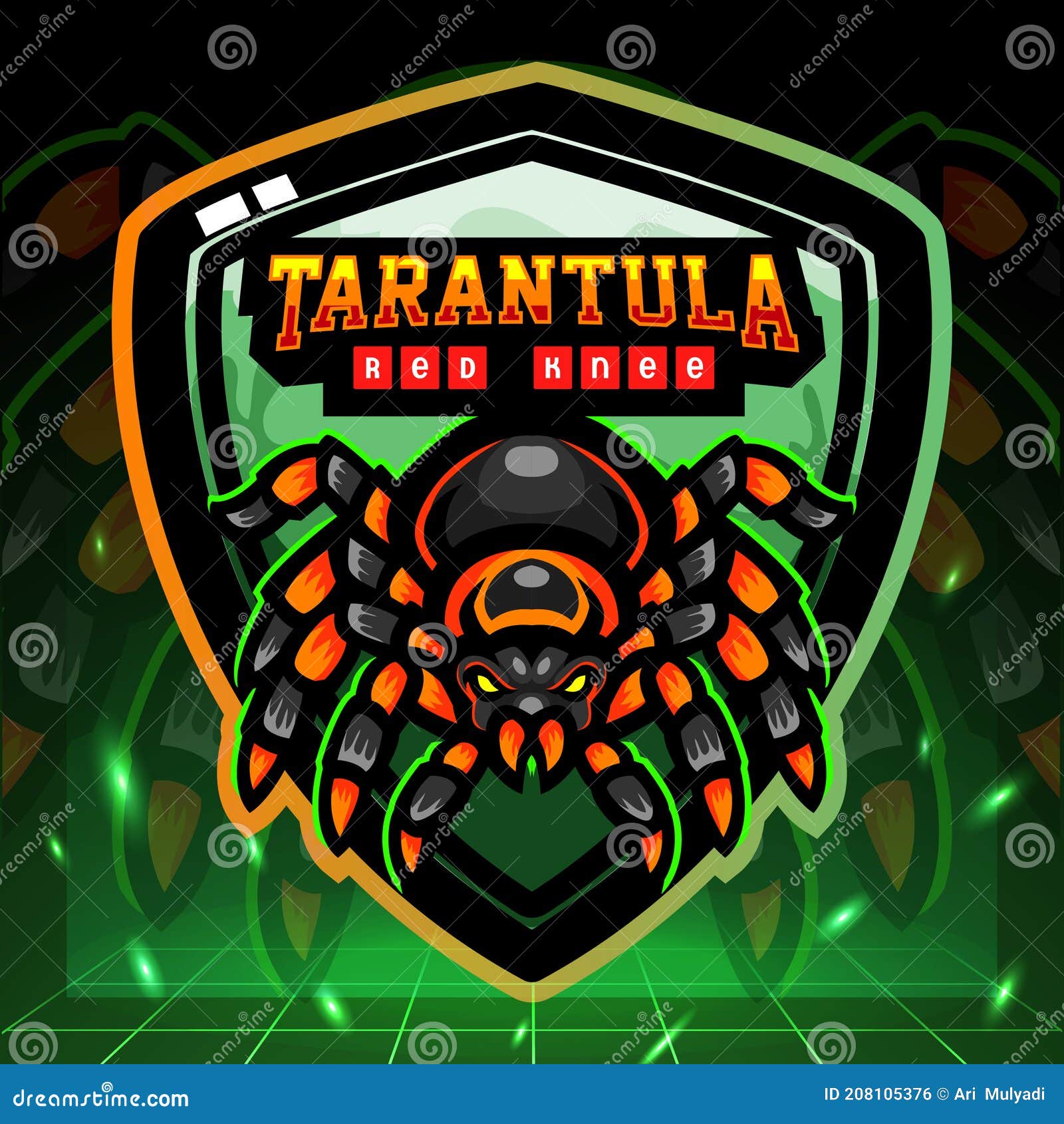 Tarantula Mascot Esport Logo Design Cartoon Vector | CartoonDealer.com ...