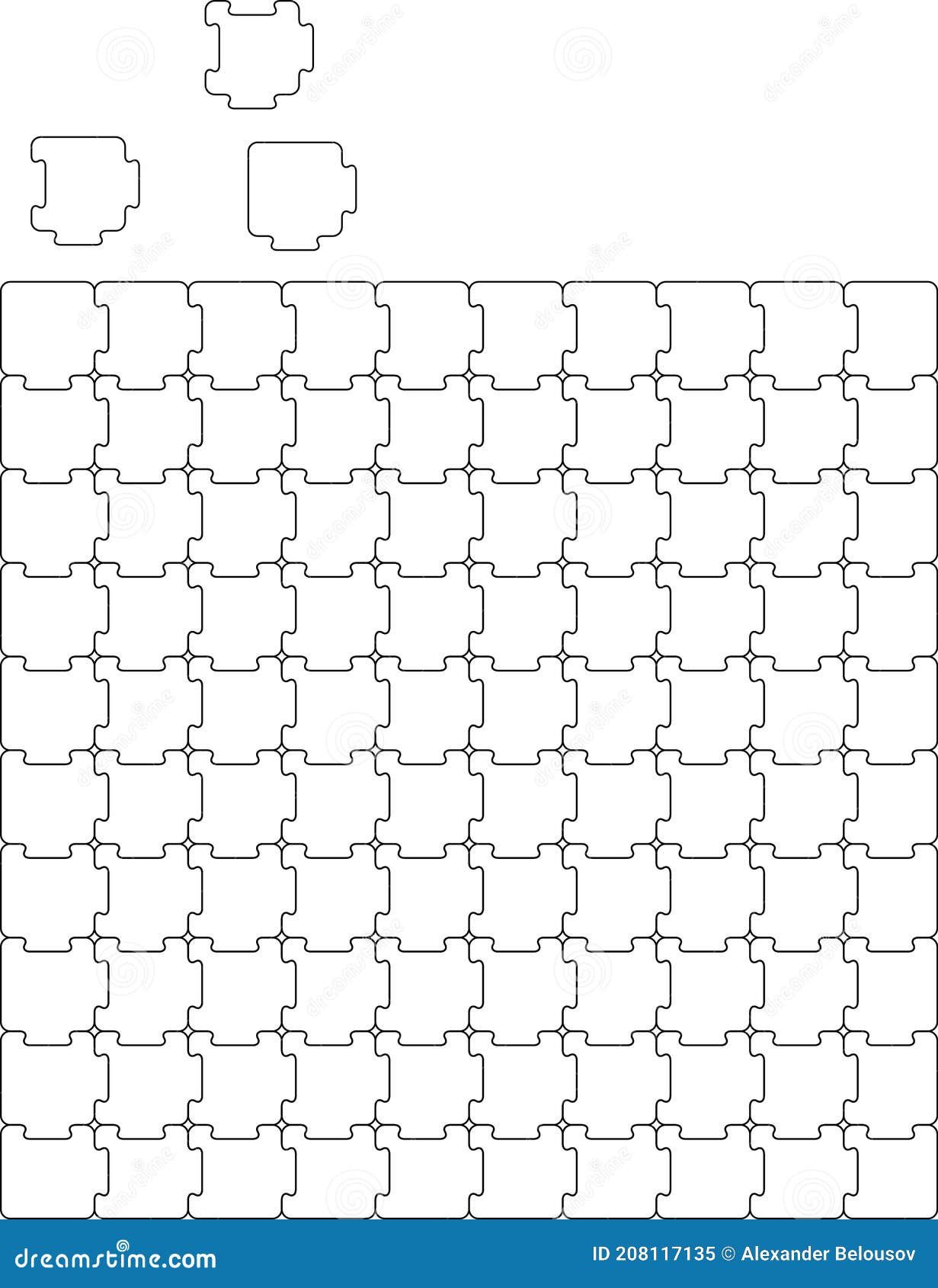 Template for a Jigsaw Puzzle or a Photo Decoration Stock Image ...