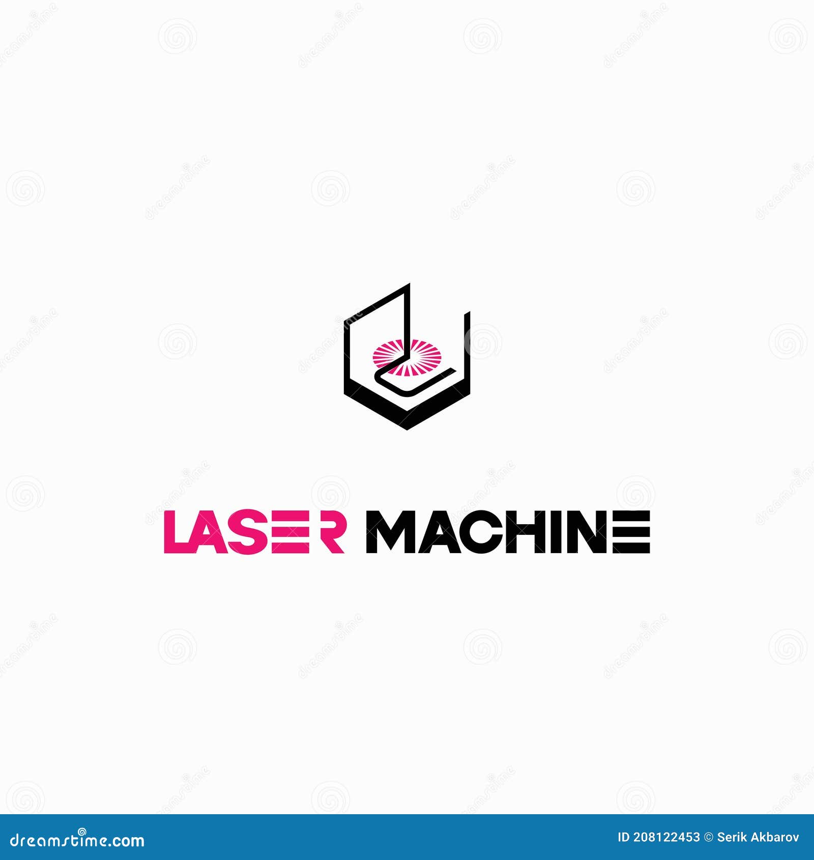 Illustration Consisting of a Laser Engraved Beam Stock Vector ...