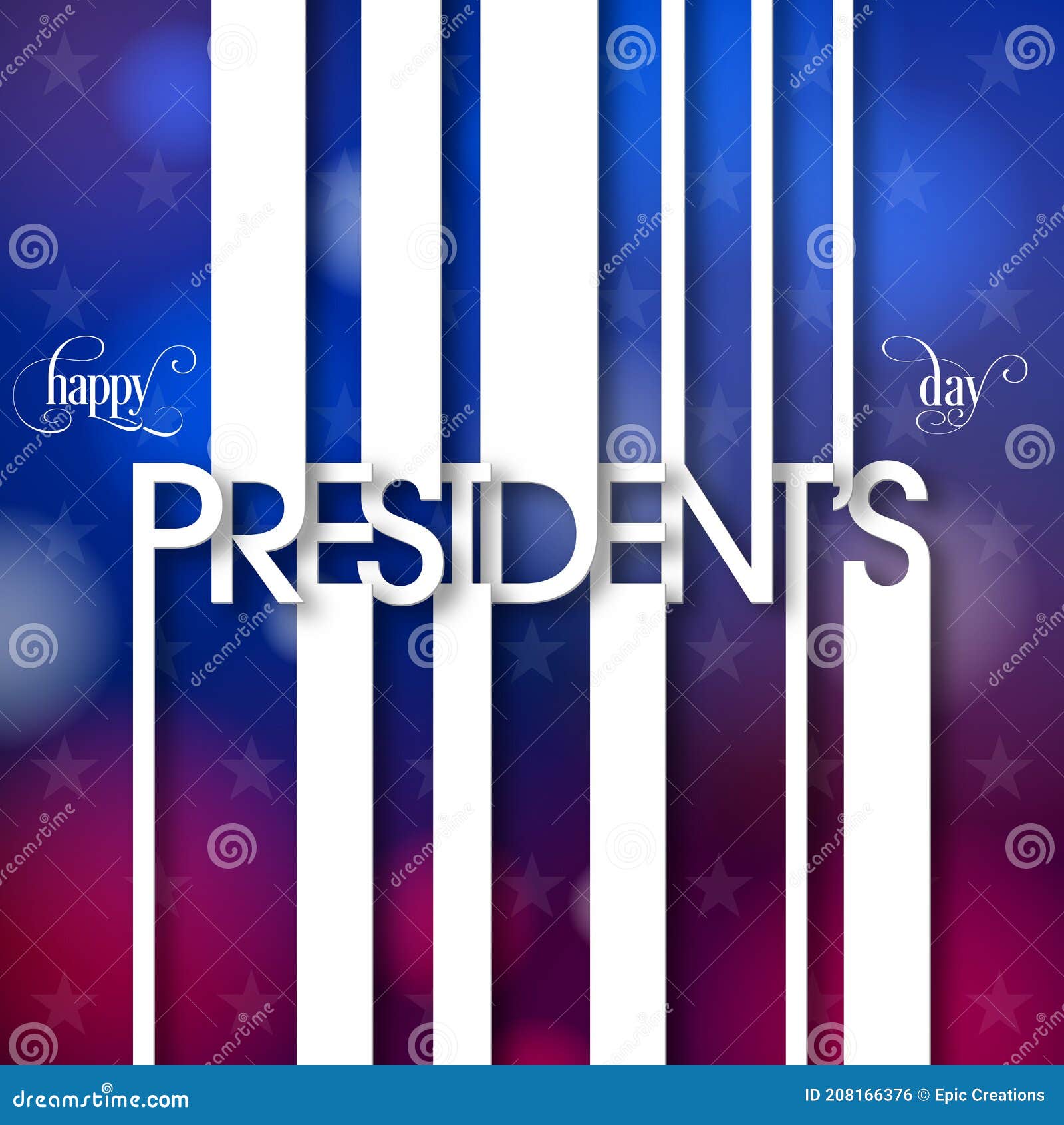 Illustration of President`s Day of United States of America. Stock ...