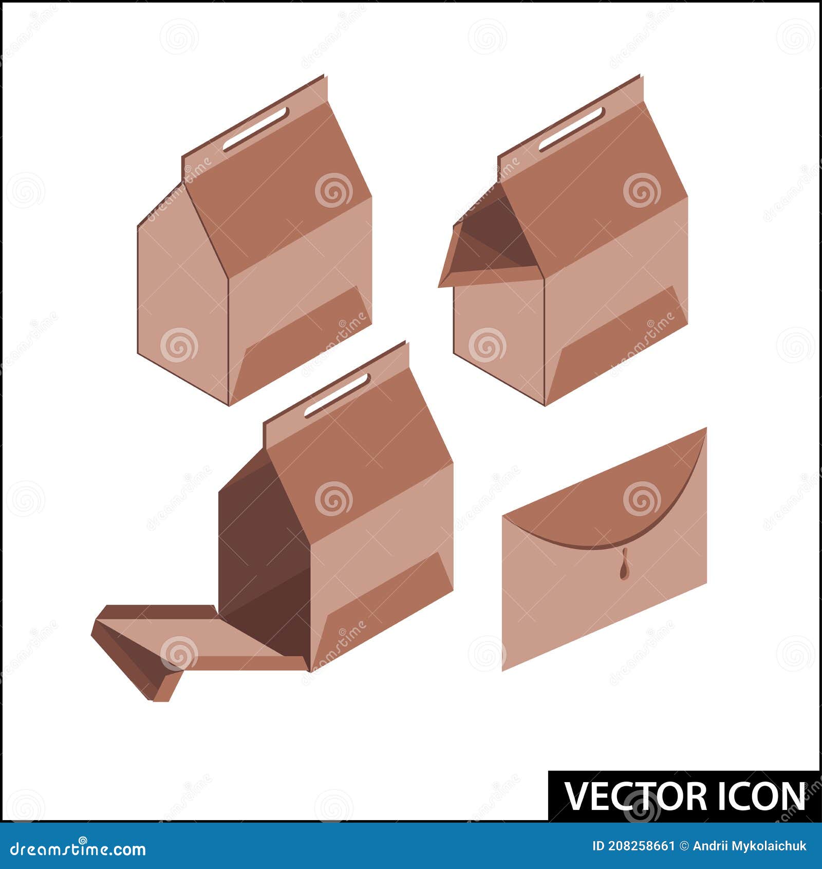 Carton Boxes Different Ways of Packing Goods Stock Vector ...