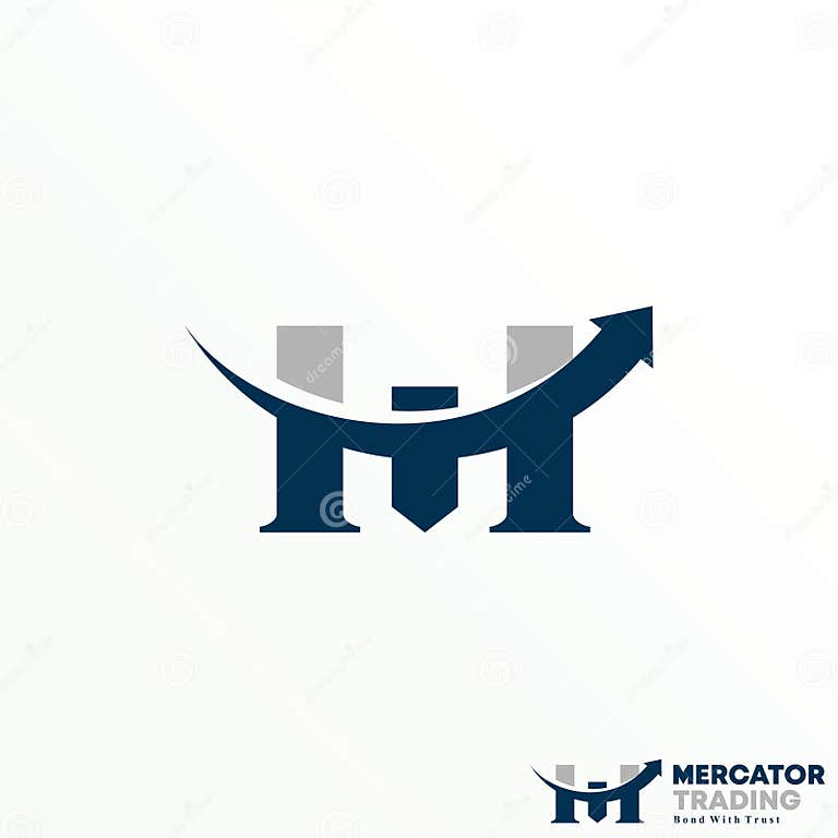 Trading Logo, Graph Design, Font M, Letter M, Symbol M. Stock Vector ...