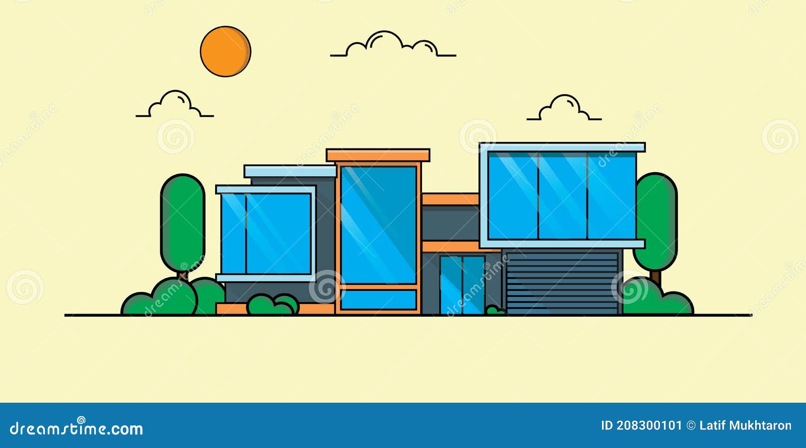 Dream House stock vector. Illustration of dream, building - 208300101