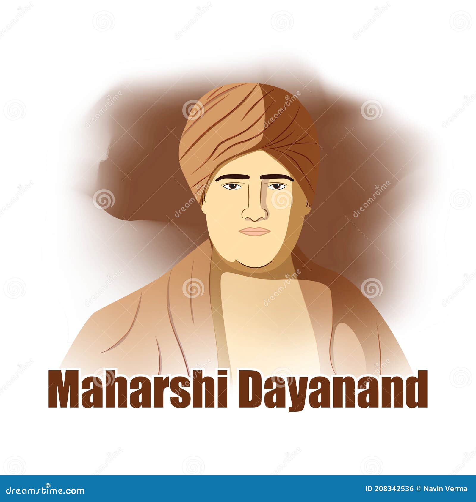 Vector Illustration Concept of Maharshi Dayananda Saraswati Jayanti ...