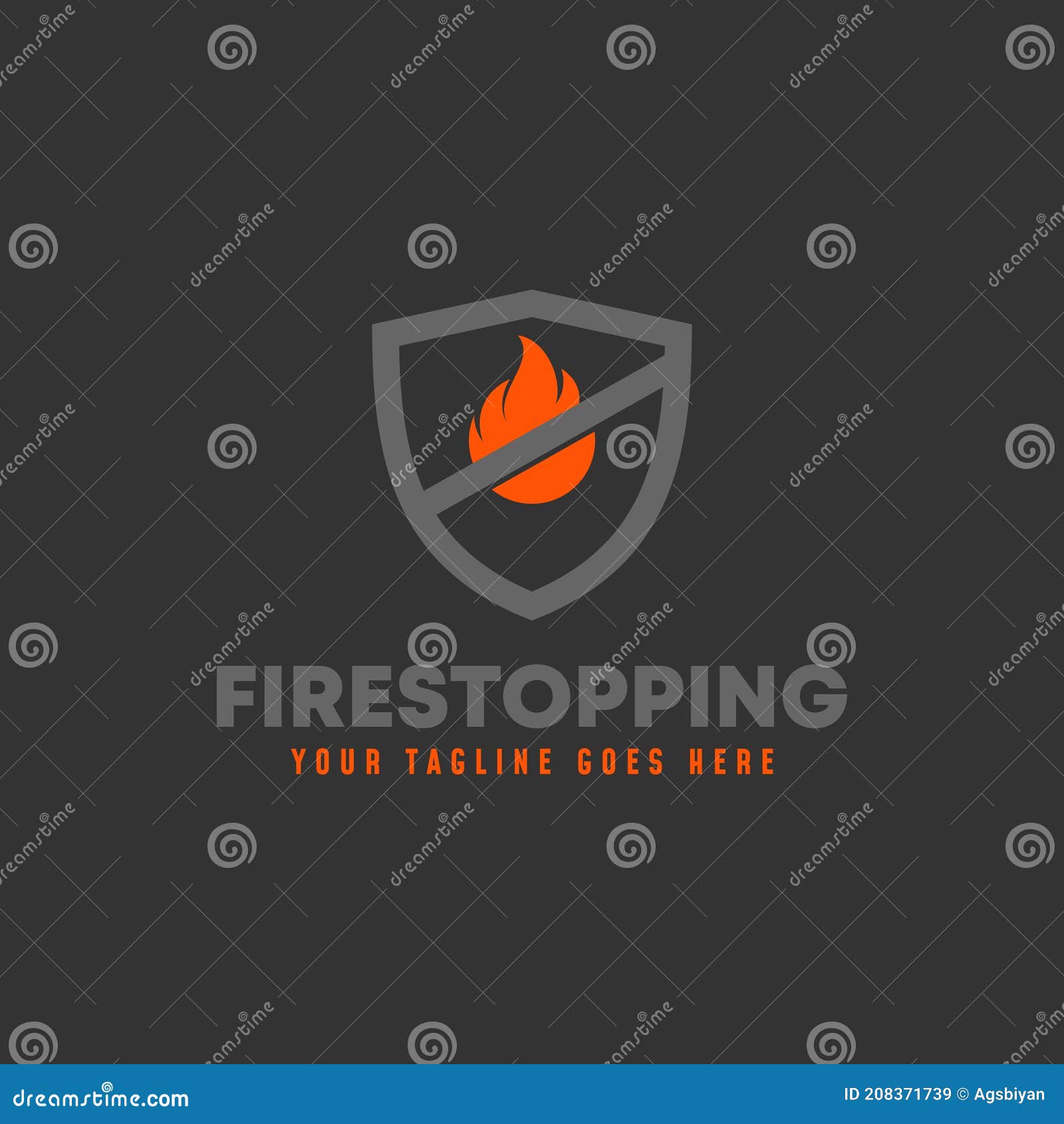 Fire Logo. Guard Design. Flame Image. Fire Safety Concept. Stock Vector ...