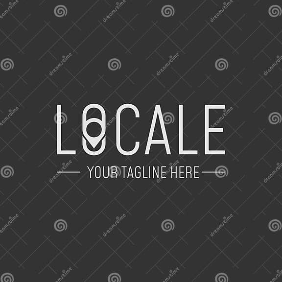 Logo Point. Design Word LOCATION. Abstract Font Image. the Concept of ...