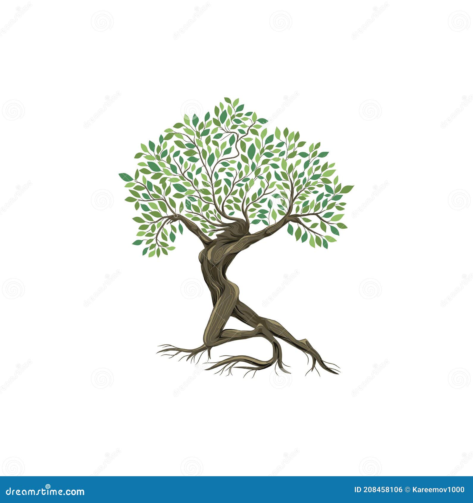 Dryad Mythology Tree Vector Isolated Stock Vector - Illustration of ...