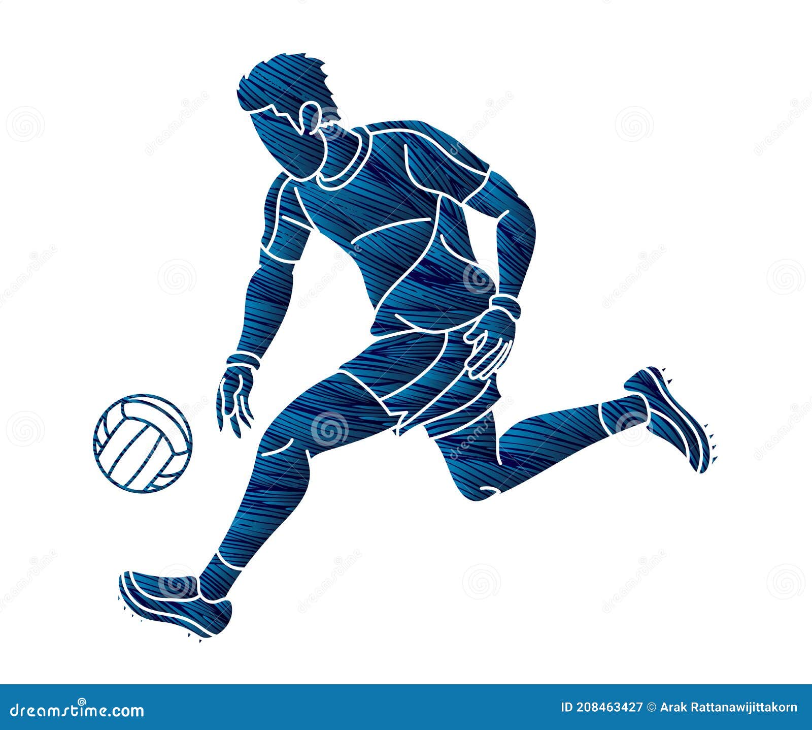 Gaelic Football Male Player Cartoon Graphic Vector Stock Vector ...