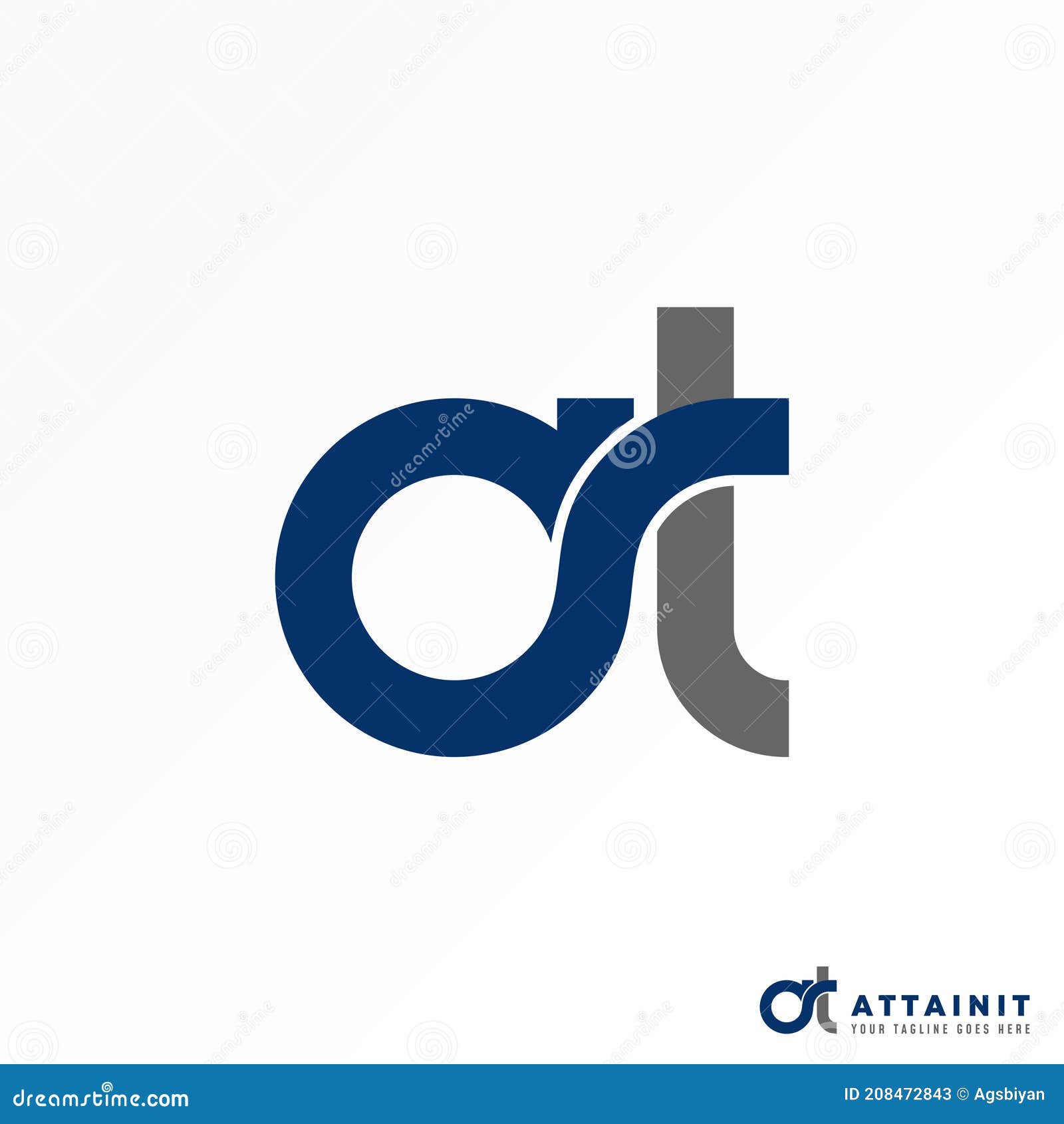 At Logo. at Letter Design. Font at. Stock Vector - Illustration of font ...