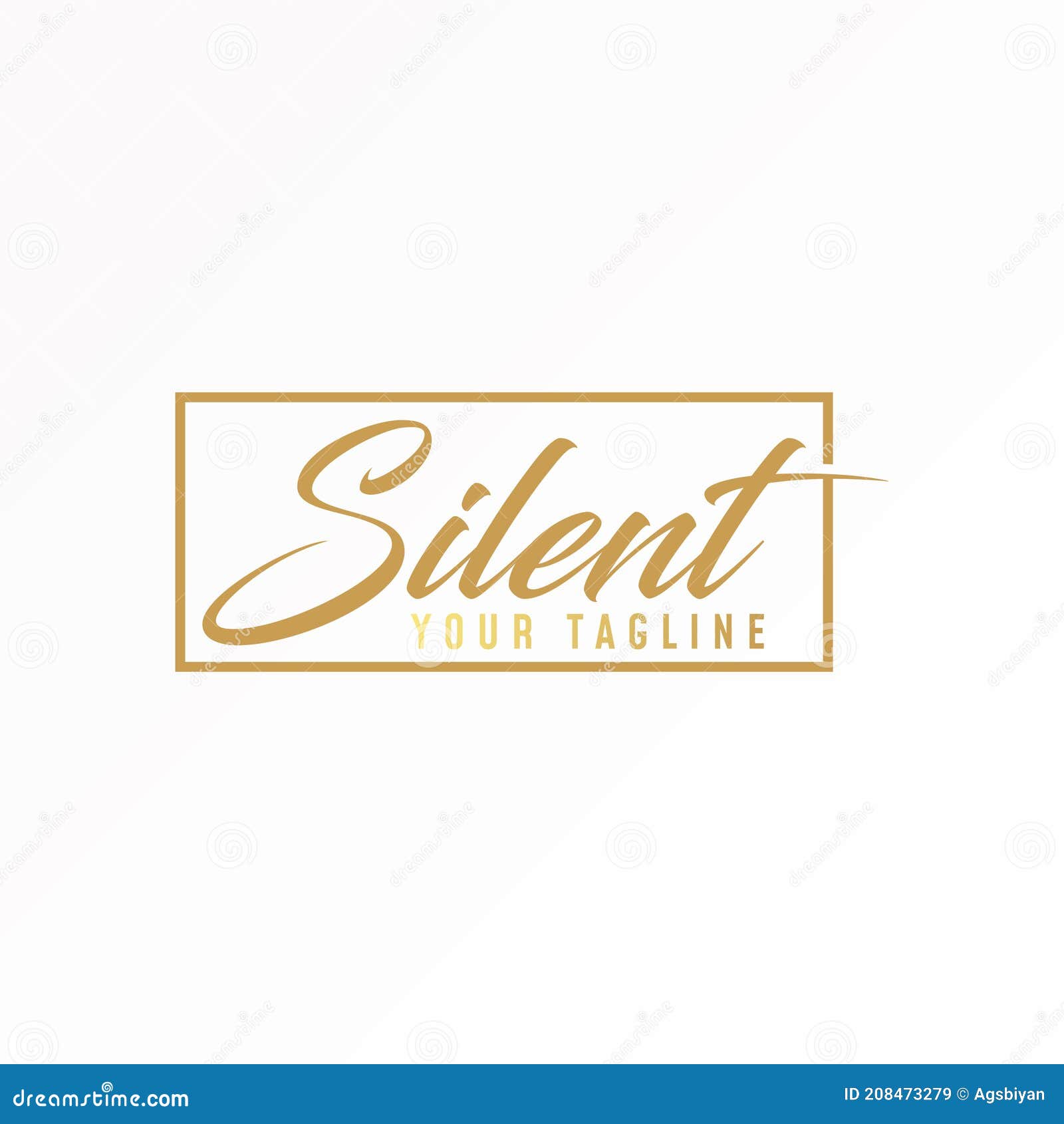 SILENT Logo. SILENT Writing Design. Typhograpy Concept. Stock Vector ...