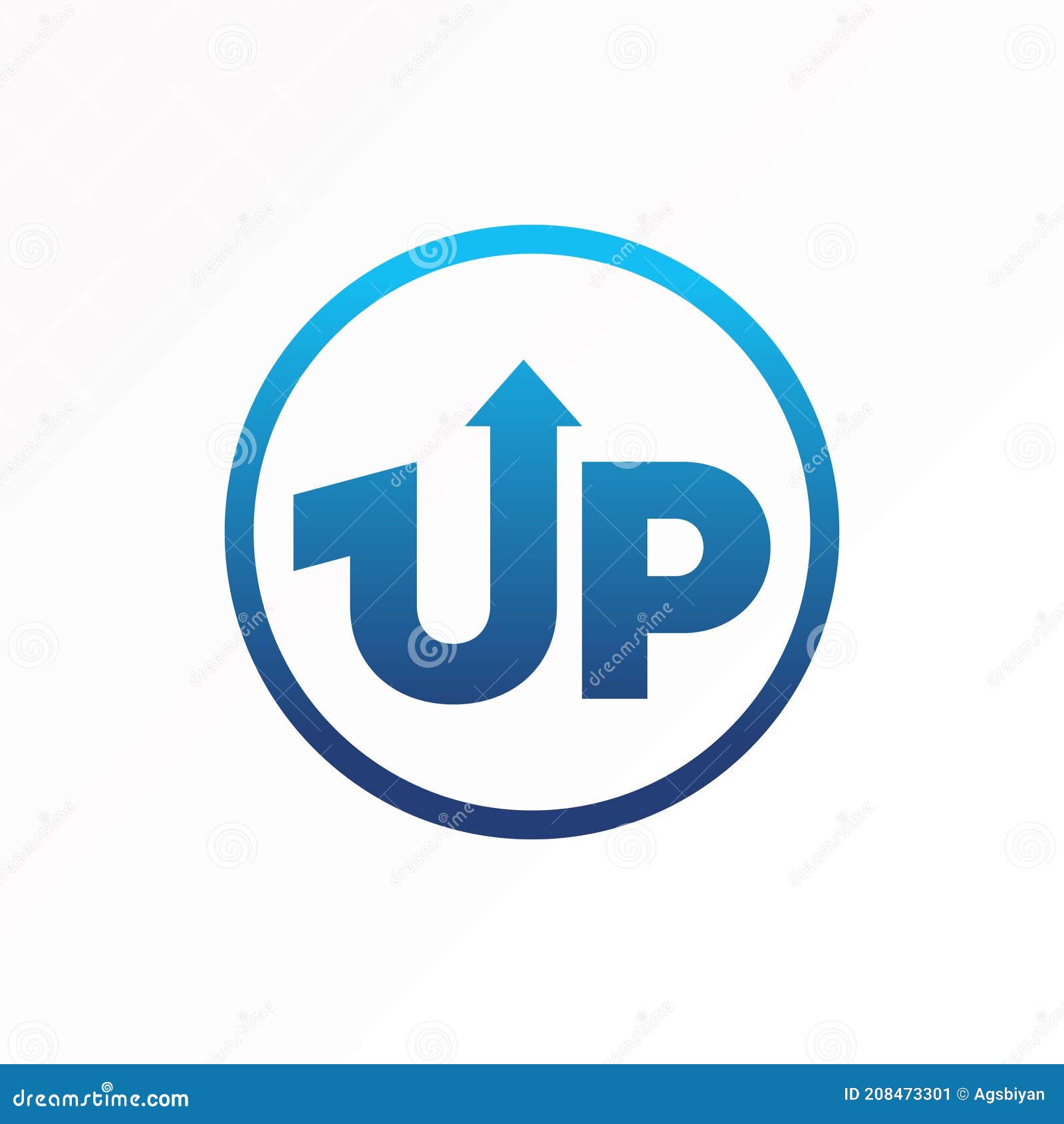 UP Logo. UP Writing Design. Arrow Image. Typography Concept. Stock ...