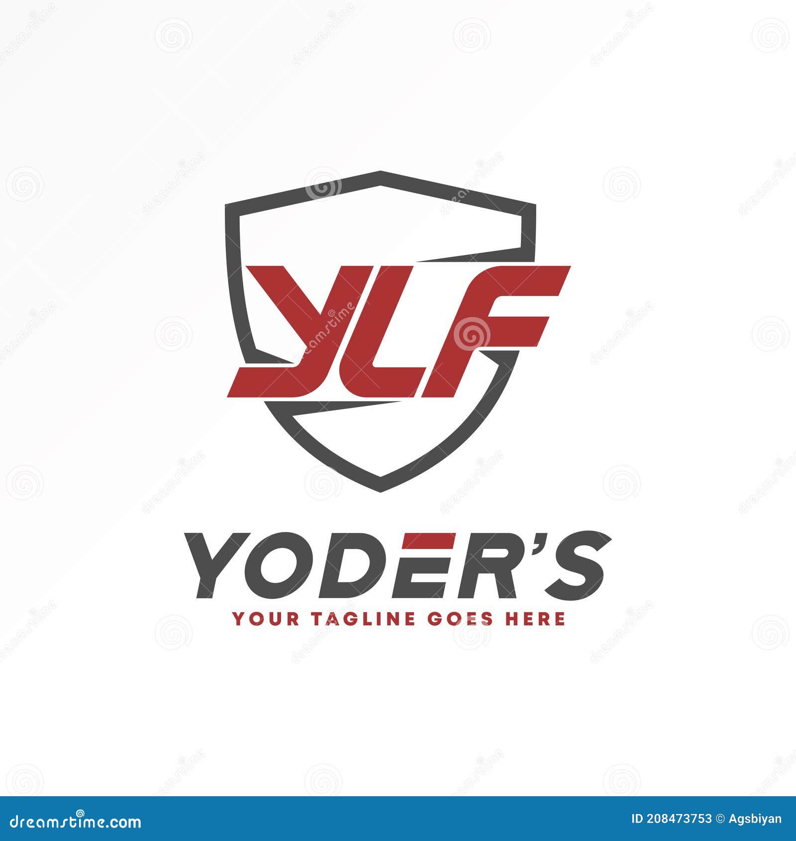 Abstract Shield Inisial YLF Logo Design Inspiration. Stock Vector ...