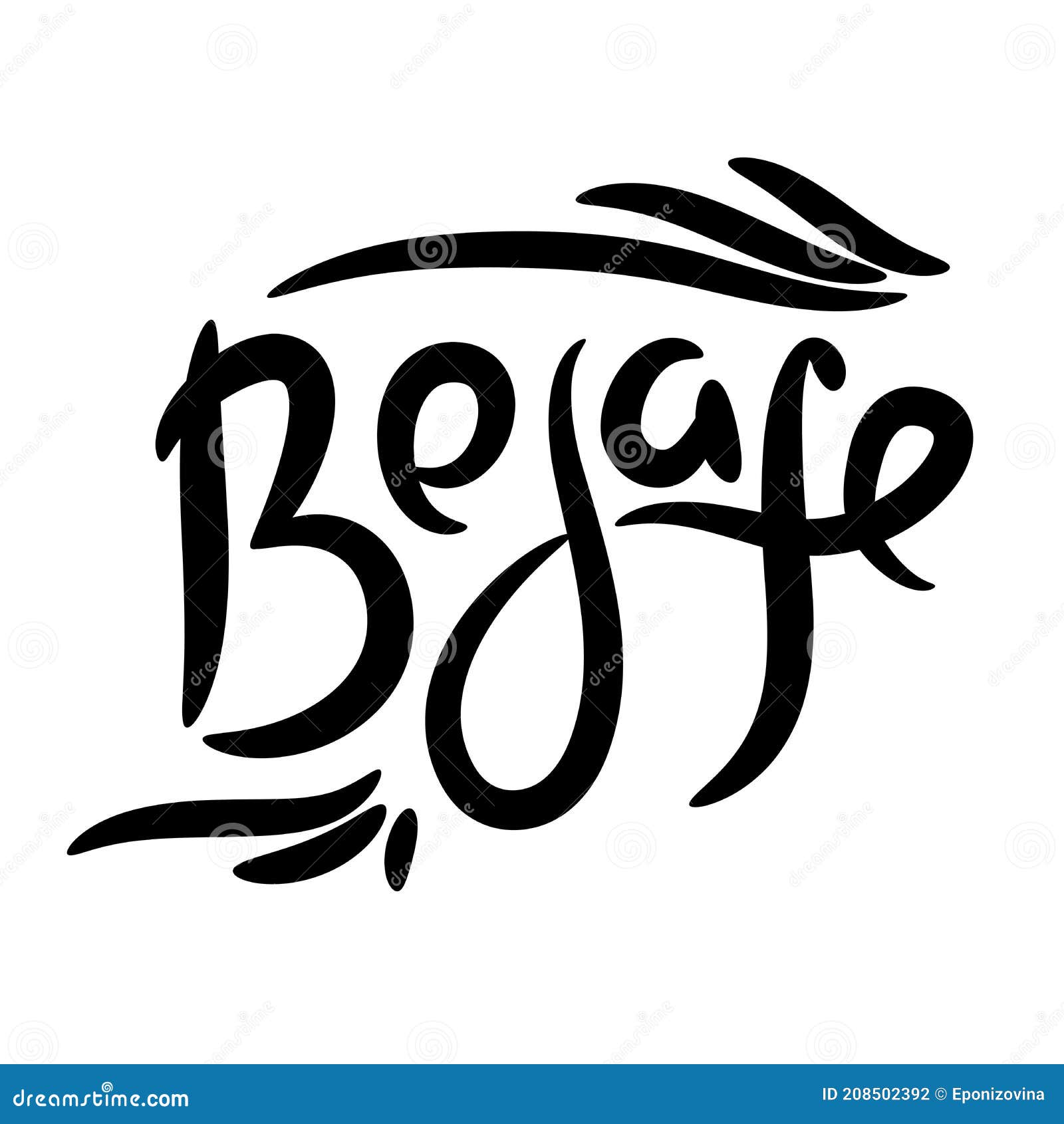 Be Safe - Simple Inspire Motivational Quote. Hand Drawn Lettering Stock ...