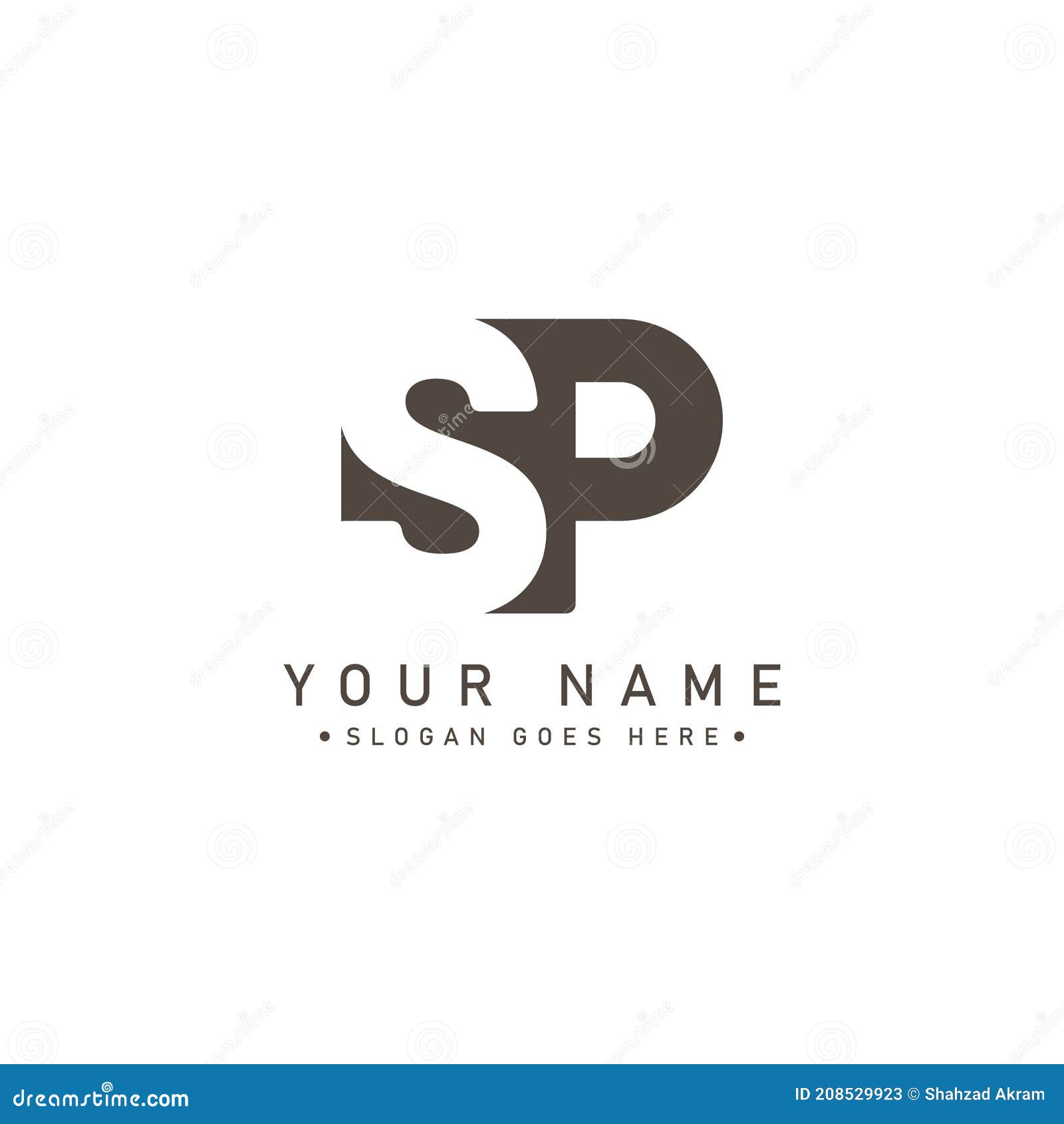 SP Initial Letter Logo - Minimal Vector Logo Stock Vector ...