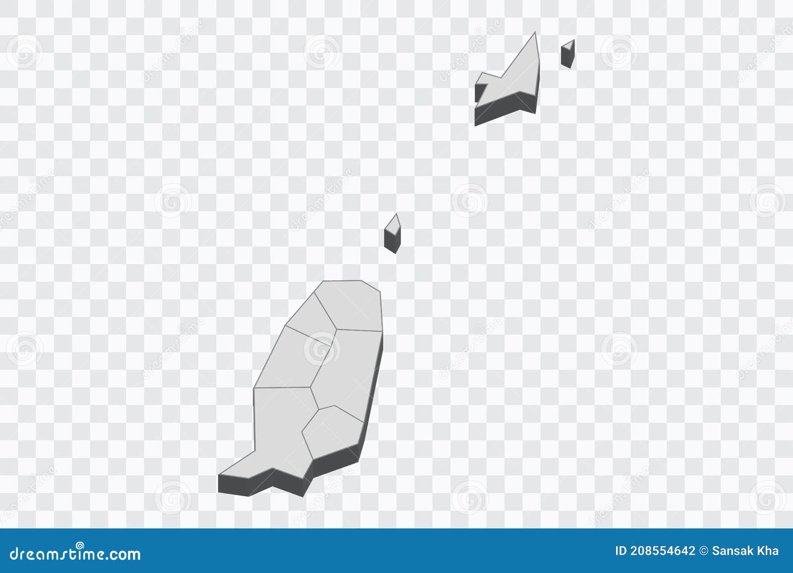 3D Map Illustration of Grenada Stock Vector - Illustration of print ...