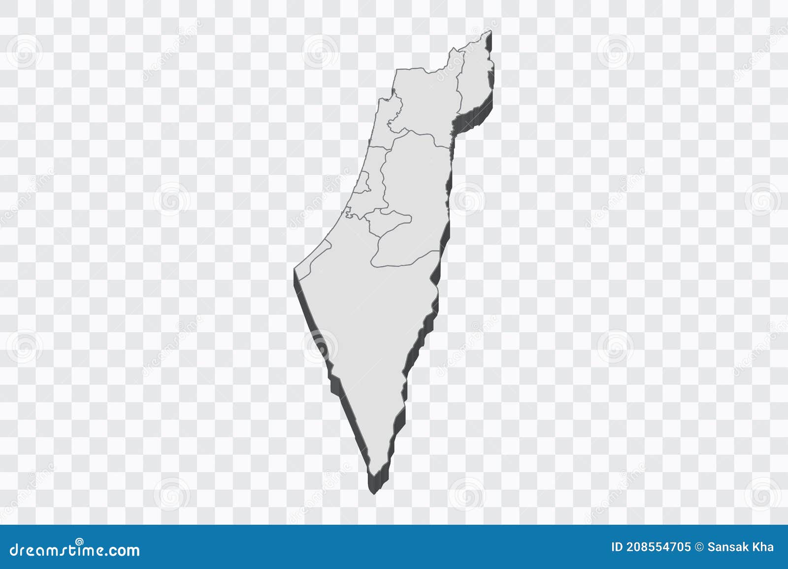3D Map Illustration of Israel Stock Vector - Illustration of digital ...