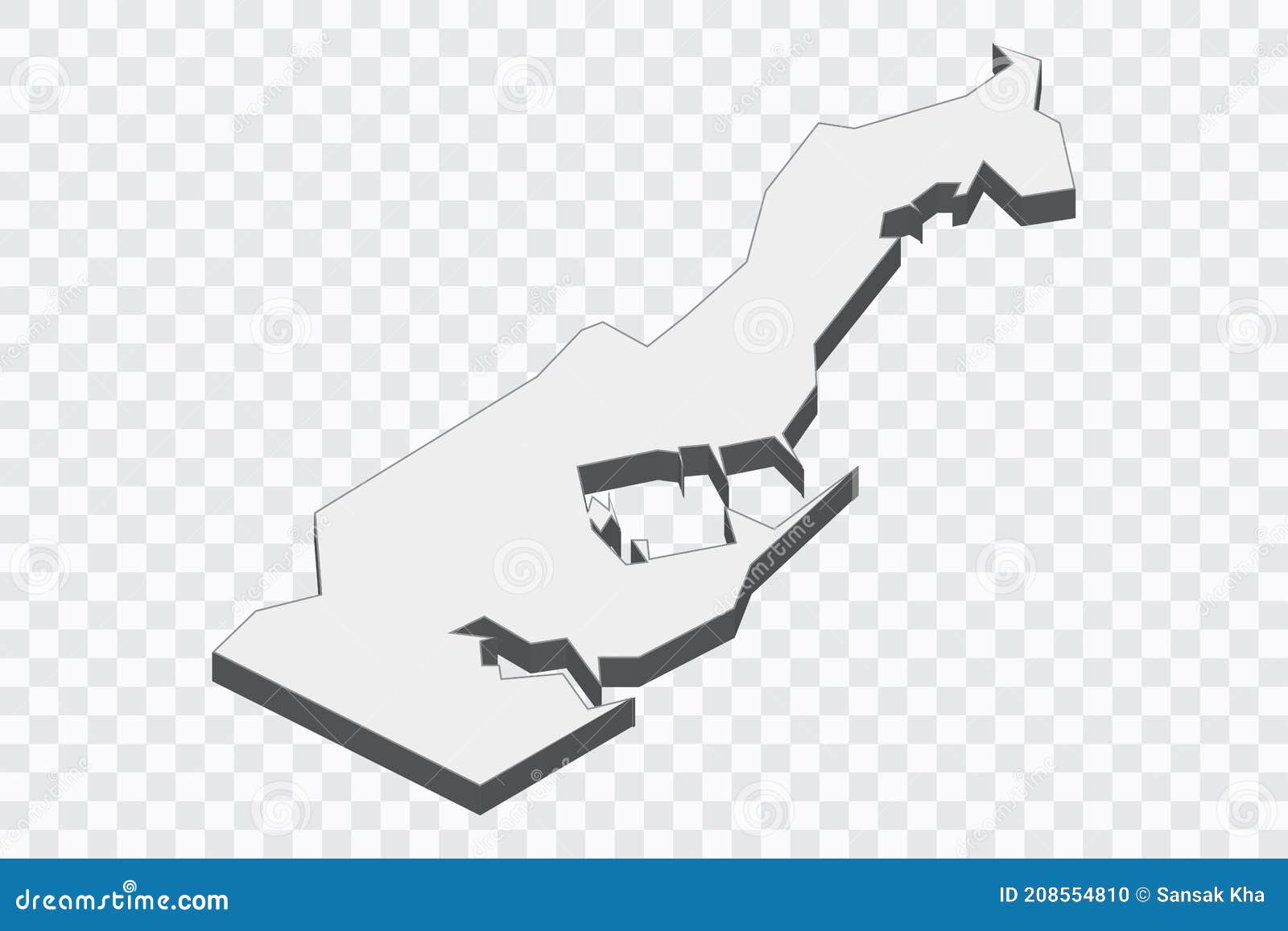 3D Map Illustration of Monaco Stock Vector - Illustration of travel ...