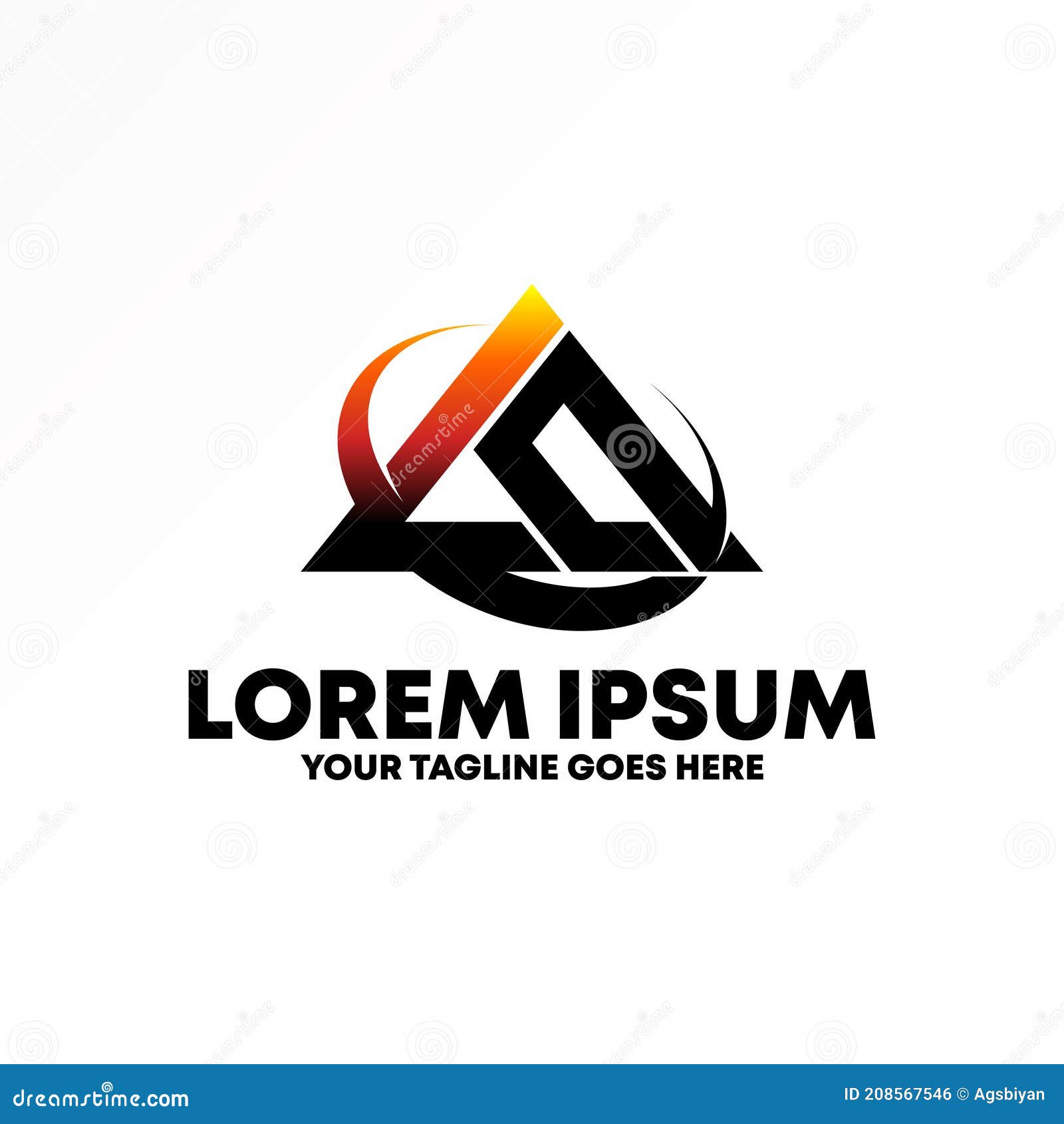 LD Triangle Logo. Letter LD Design. Abstract Concept. Stock Vector ...