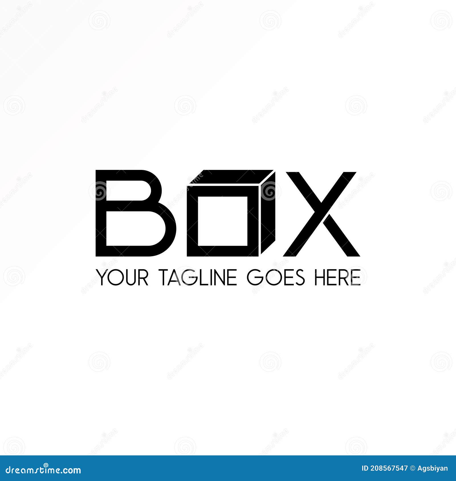 BOX Logo. BOX Lettering Design. Box Image. 3D Concept. Stock Vector ...