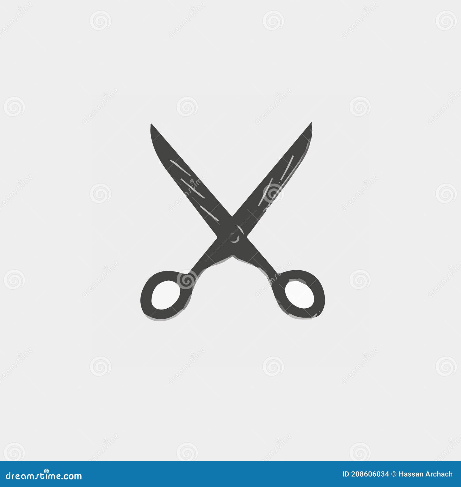 Scissors Icon or Logo Isolated Sign Symbol Vector Illustration. Stock ...