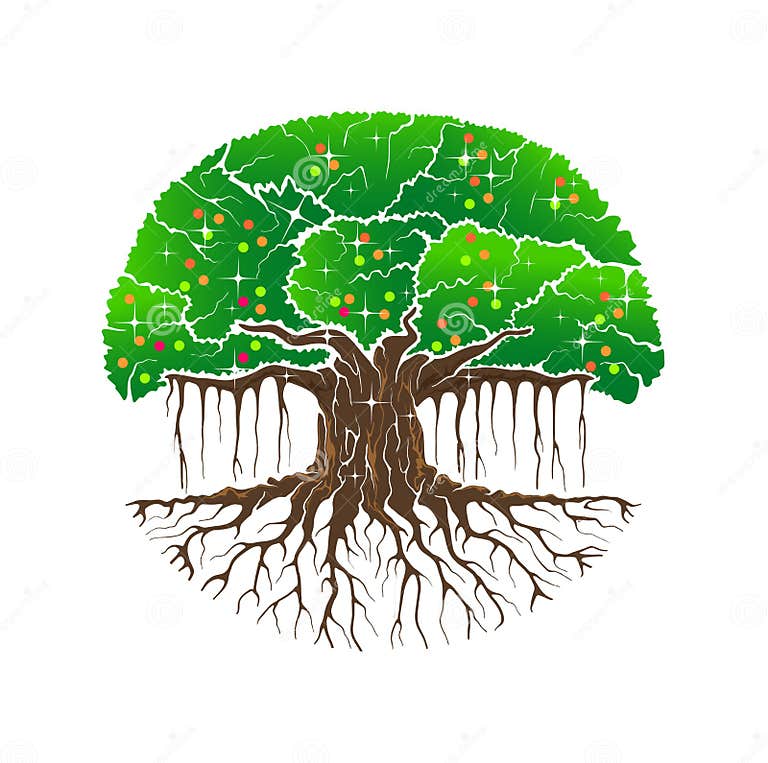 Printable Banyan Tree Image Stock Vector - Illustration of drawing ...