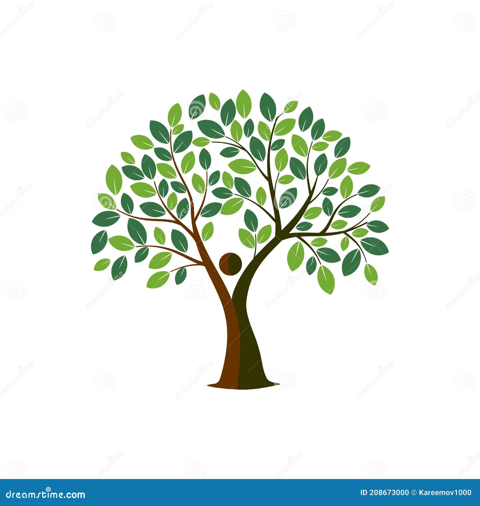 Human Tree Vector Art, Dryad Hand Drawn Illustrations Isolated Stock ...