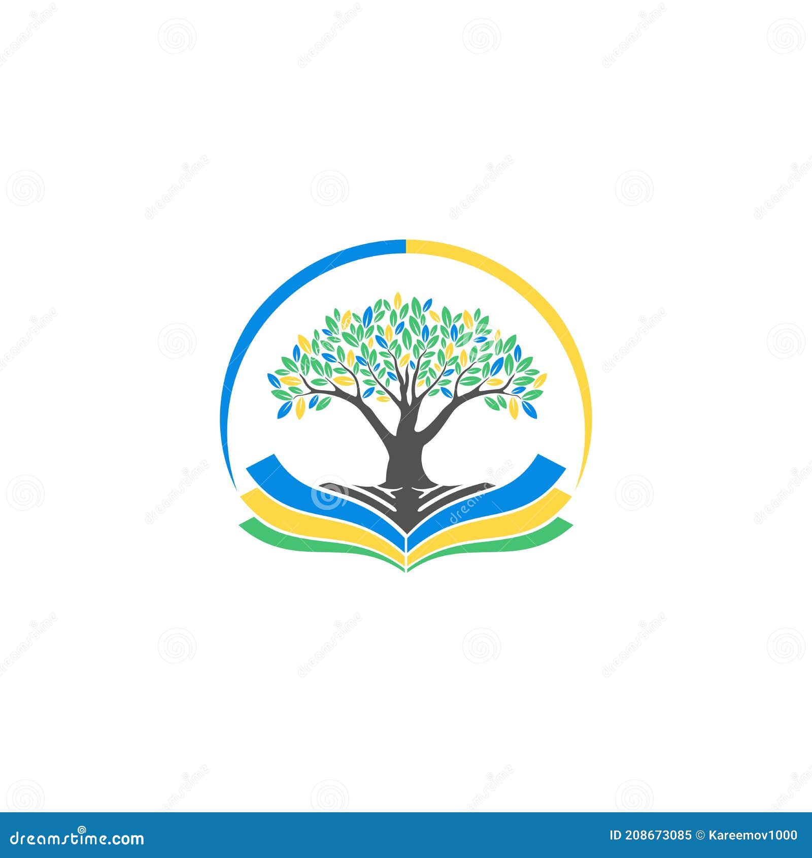 Tree Educational Logo Templates Stock Vector - Illustration of ...
