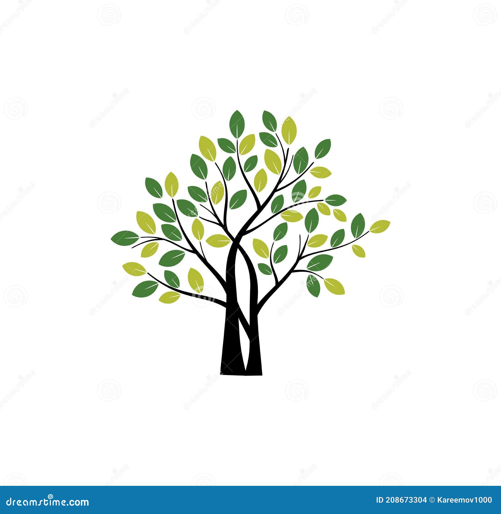 Printable tree image stock vector. Illustration of ecology - 208673304