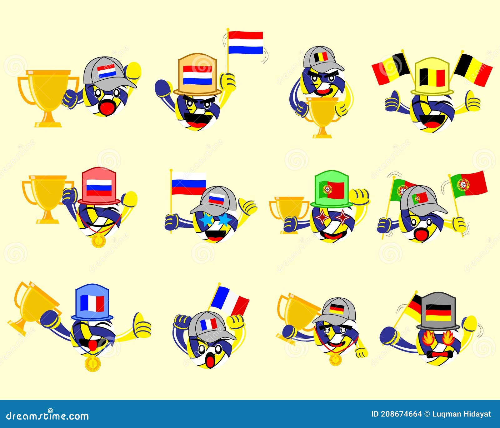 Cartoon Map Of Portugal. Travel Illustration With Landmarks, Buildings ...