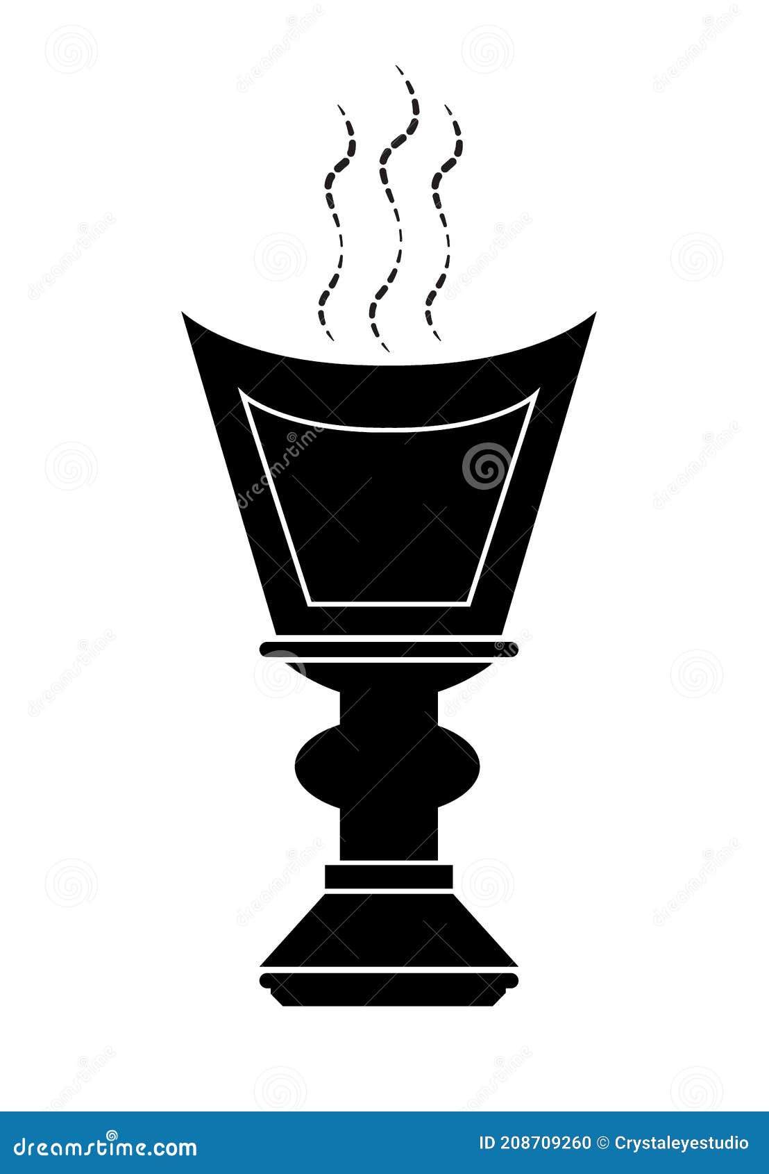 Silhouette of a Incense Burner Called a Mahbkara. Stock Vector ...