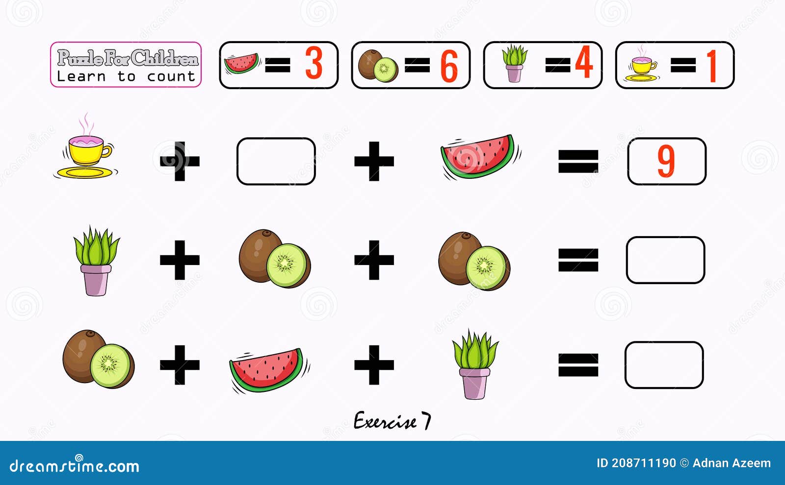Colorful Math Work Sheet For KidsMath Chart For Kids Learning Solve It ...