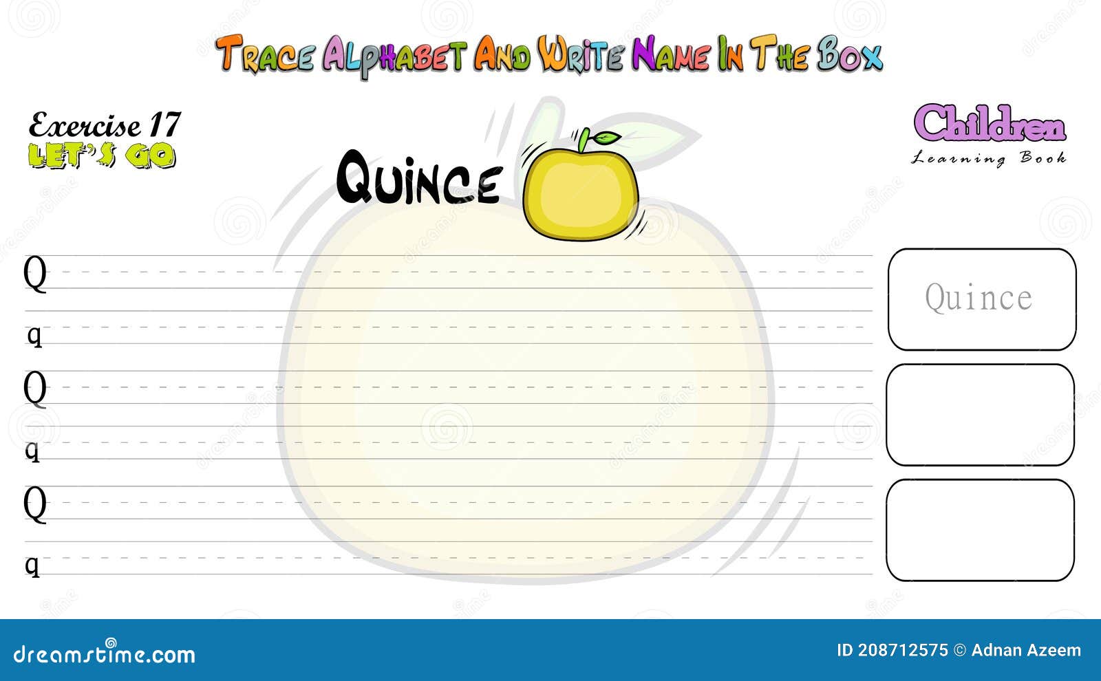 Kids Alphabet Work Sheet for Kids Trace Alphabets and Write Name Quince ...