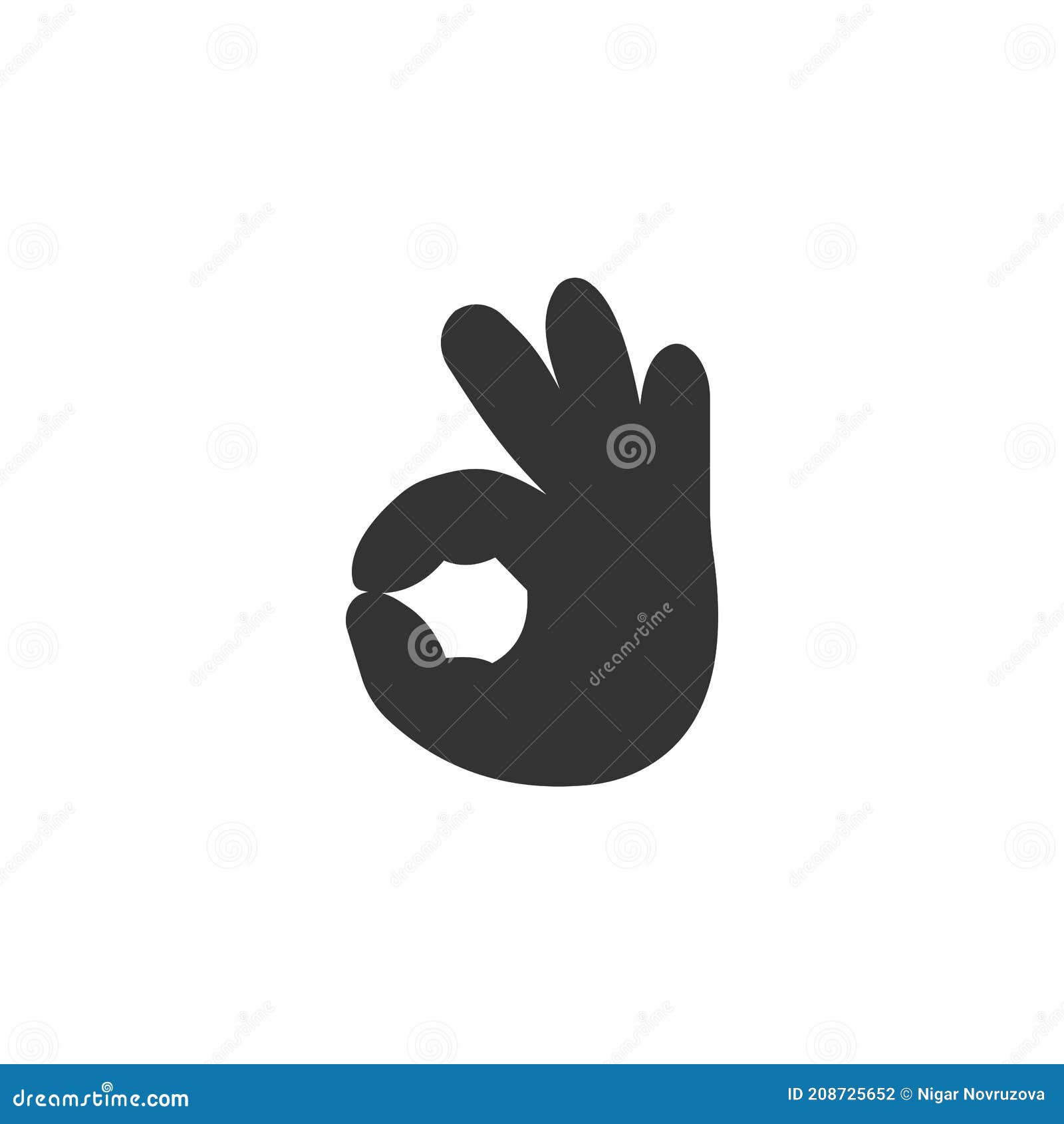 Ok Hand Vector Illustration Icon for Your Design Stock Vector ...