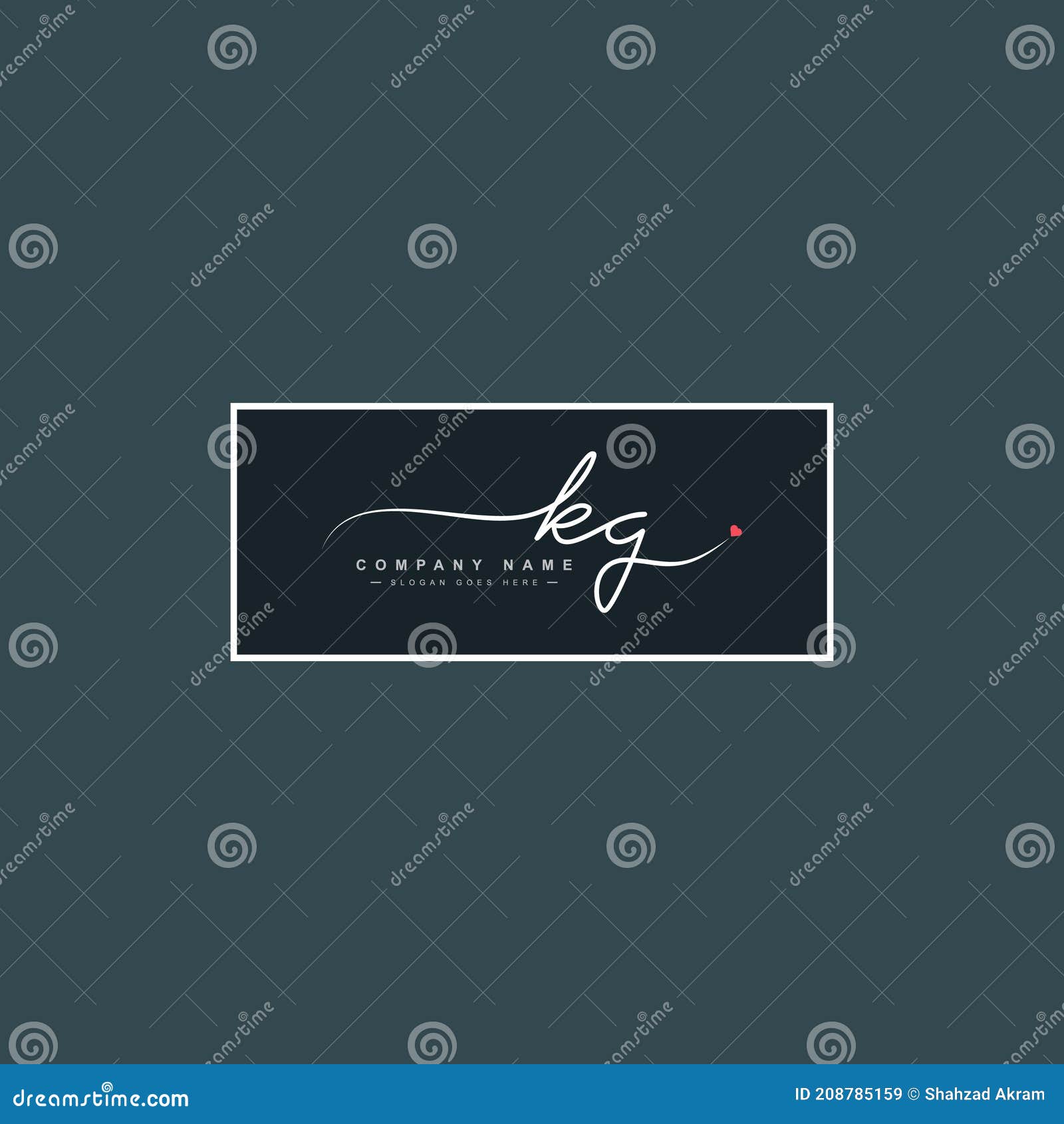 KG Initial Letter Logo - Hand Drawn Signature Logo Stock Vector ...