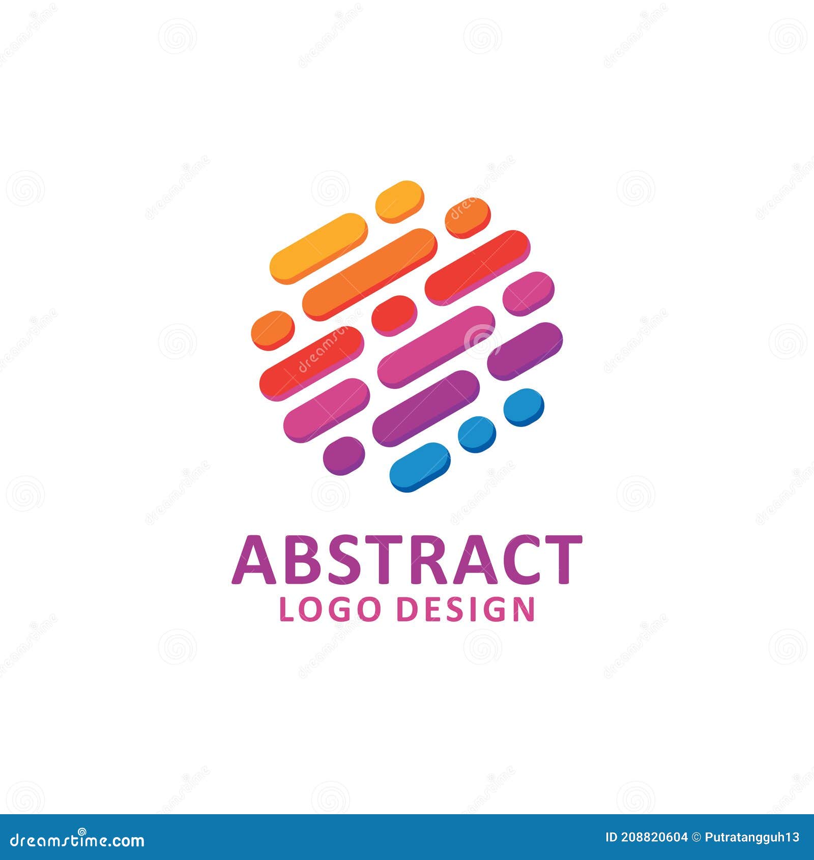 Abstract Round Logo Design. Tech Logo Vector Stock Vector ...