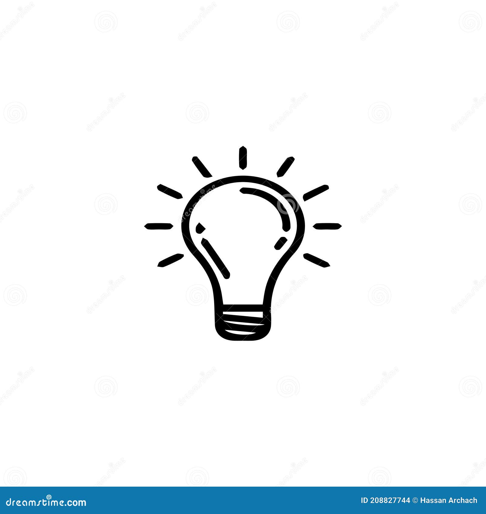 Idea Symbol or Icon Vector Creative Light or Genius. Stock Illustration ...