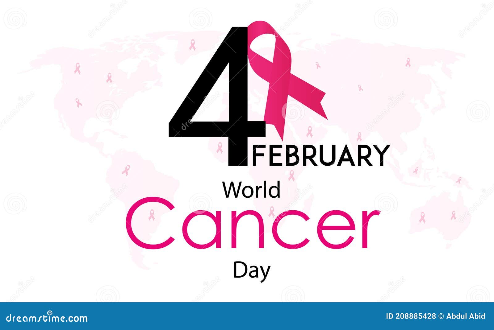 World Cancer Day in 4 February Wallpaper Stock Illustration ...
