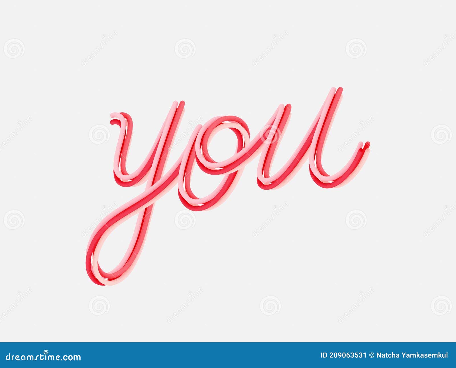 You. Hand Written Lettering Isolated on White Background.Vector ...
