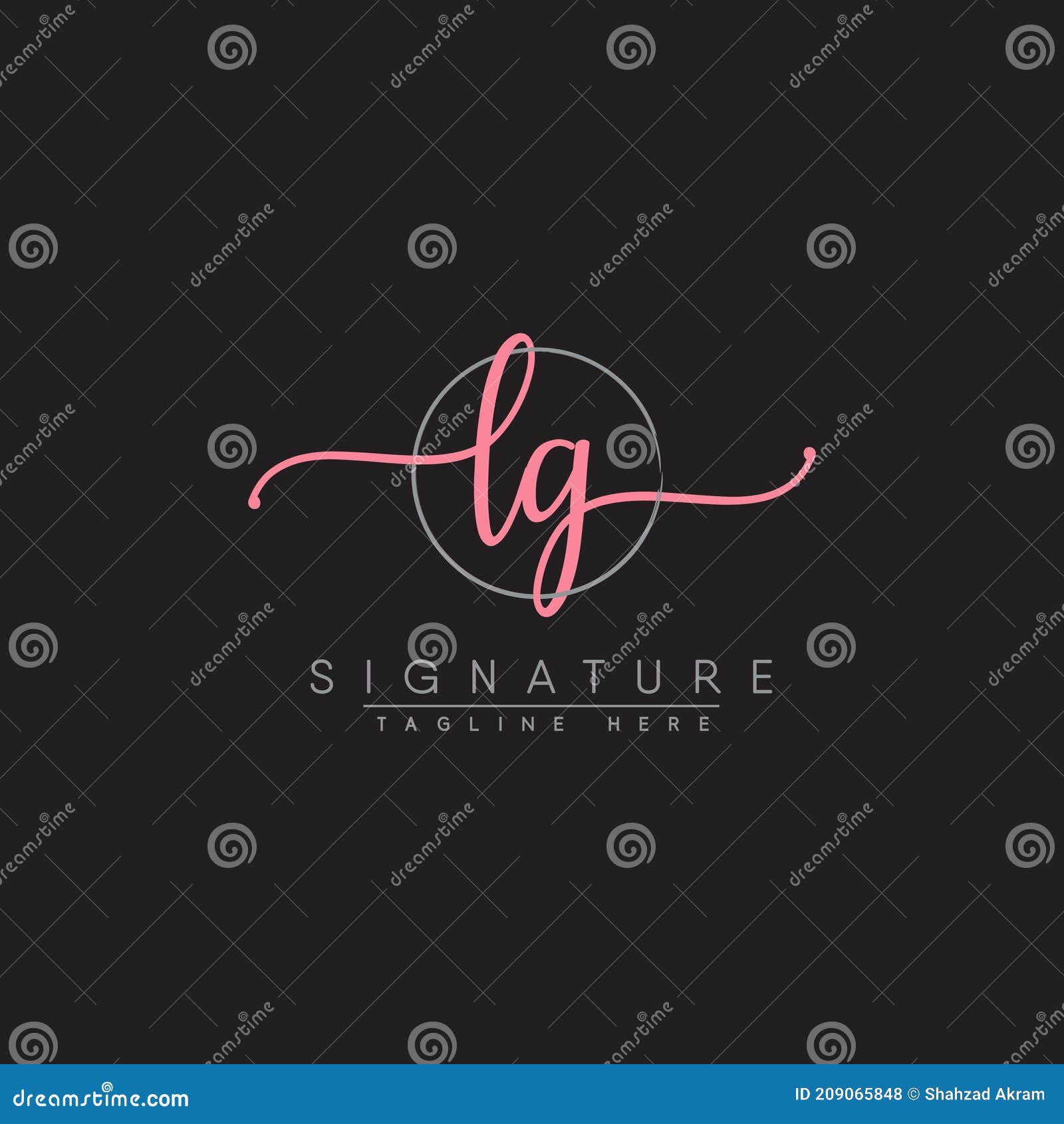 Initial Letter LG Logo - Handwritten Signature Logo Stock Vector ...