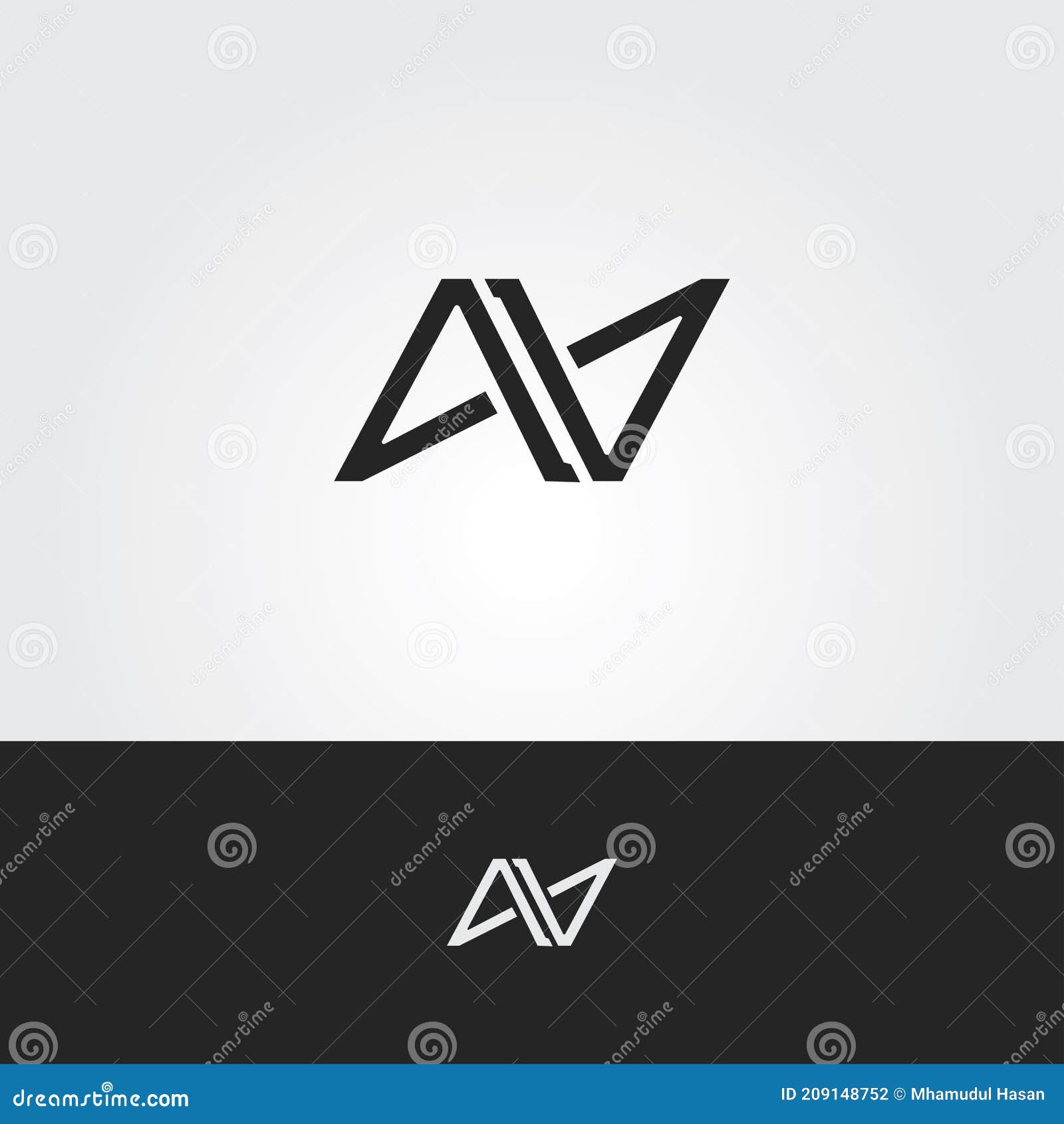 Letter AA Words Logo Design for Your Business Stock Illustration ...