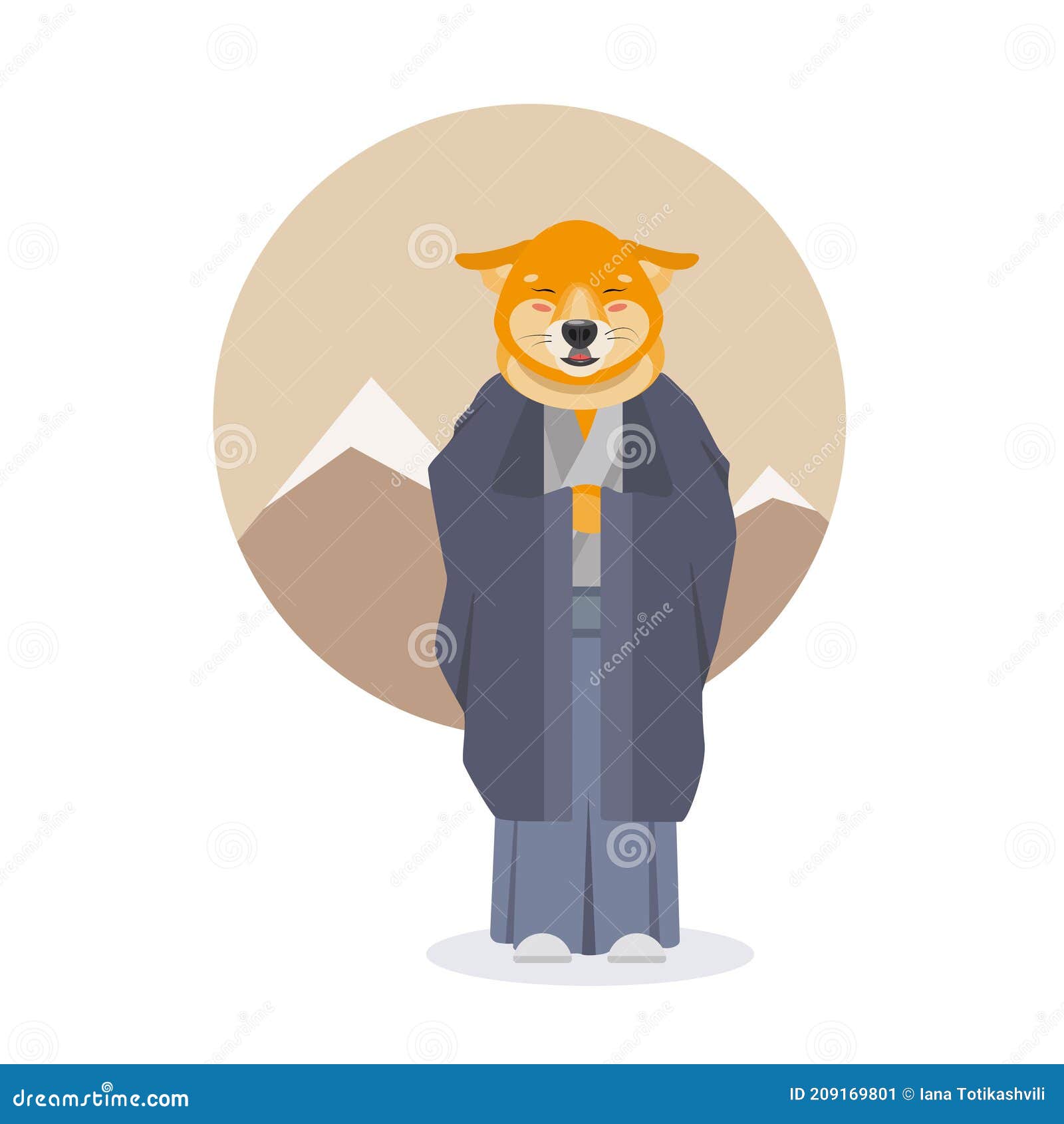 Sensei Character Logo Design Cartoon Vector | CartoonDealer.com #95026097