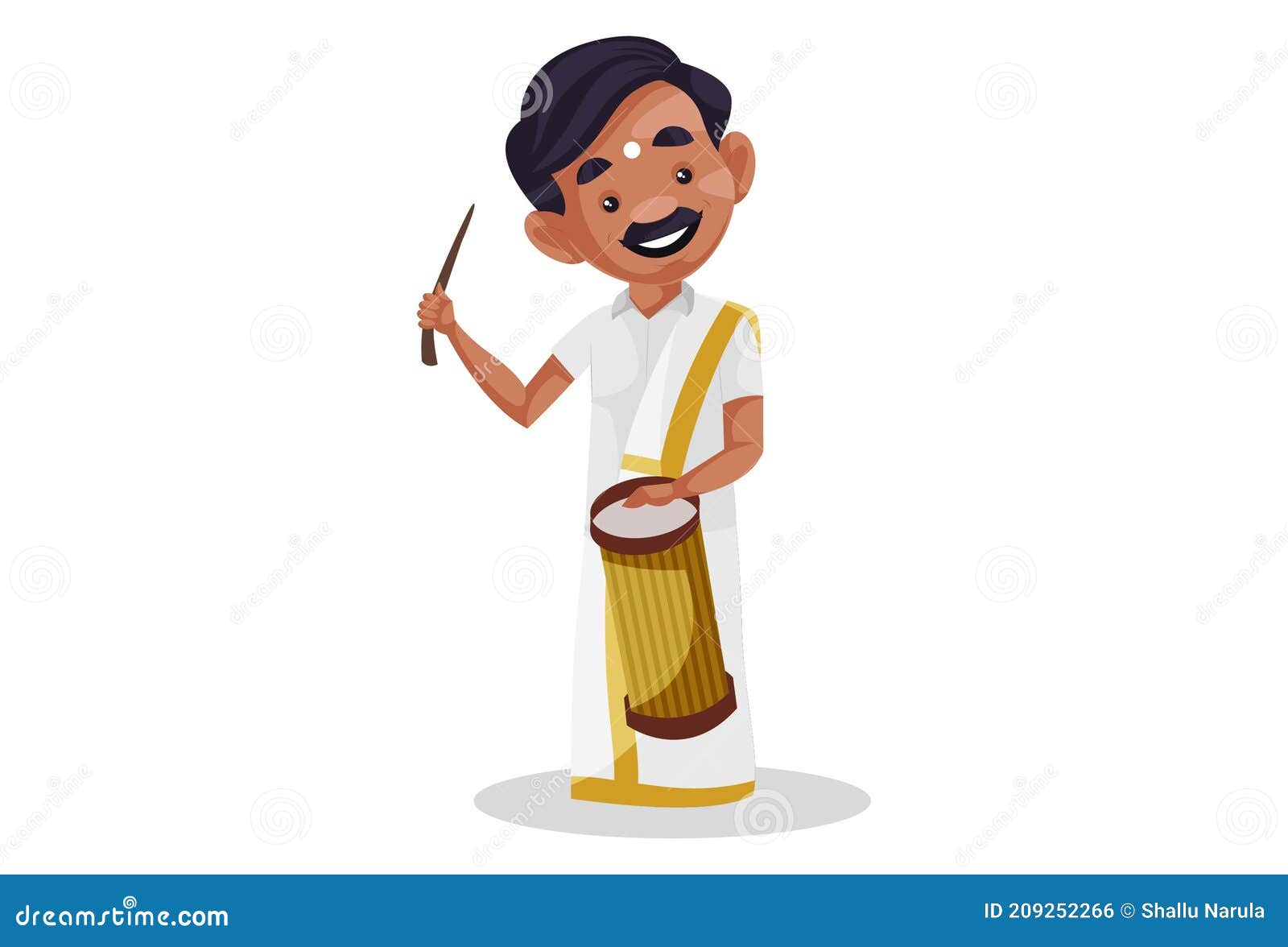 Vector Graphic Illustration of Tamil Man Stock Vector - Illustration of ...