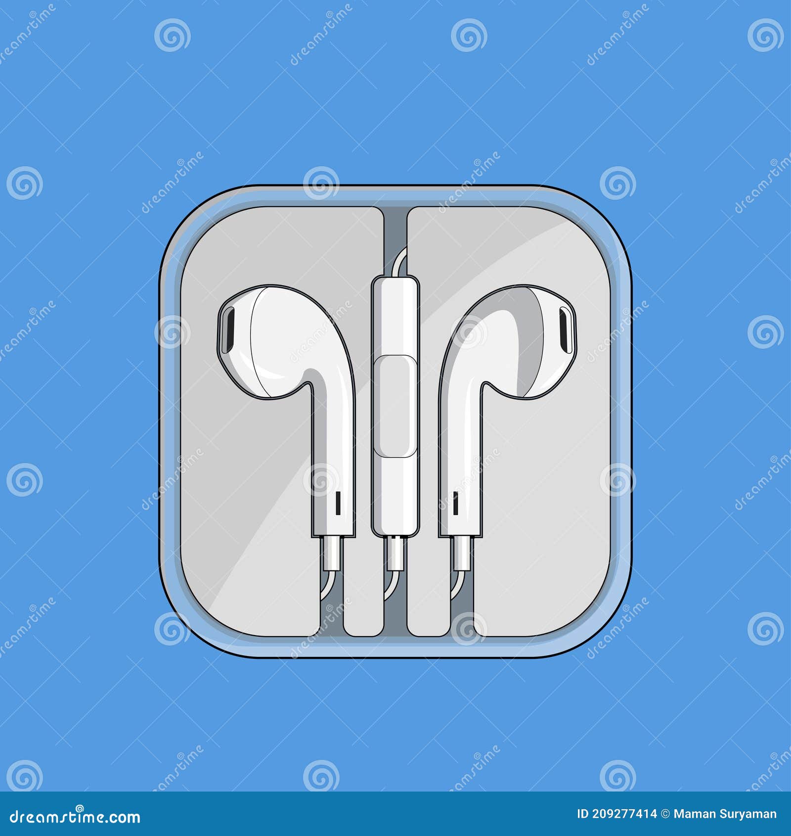 Airpods vector isolated stock vector. Illustration of simple - 209277414