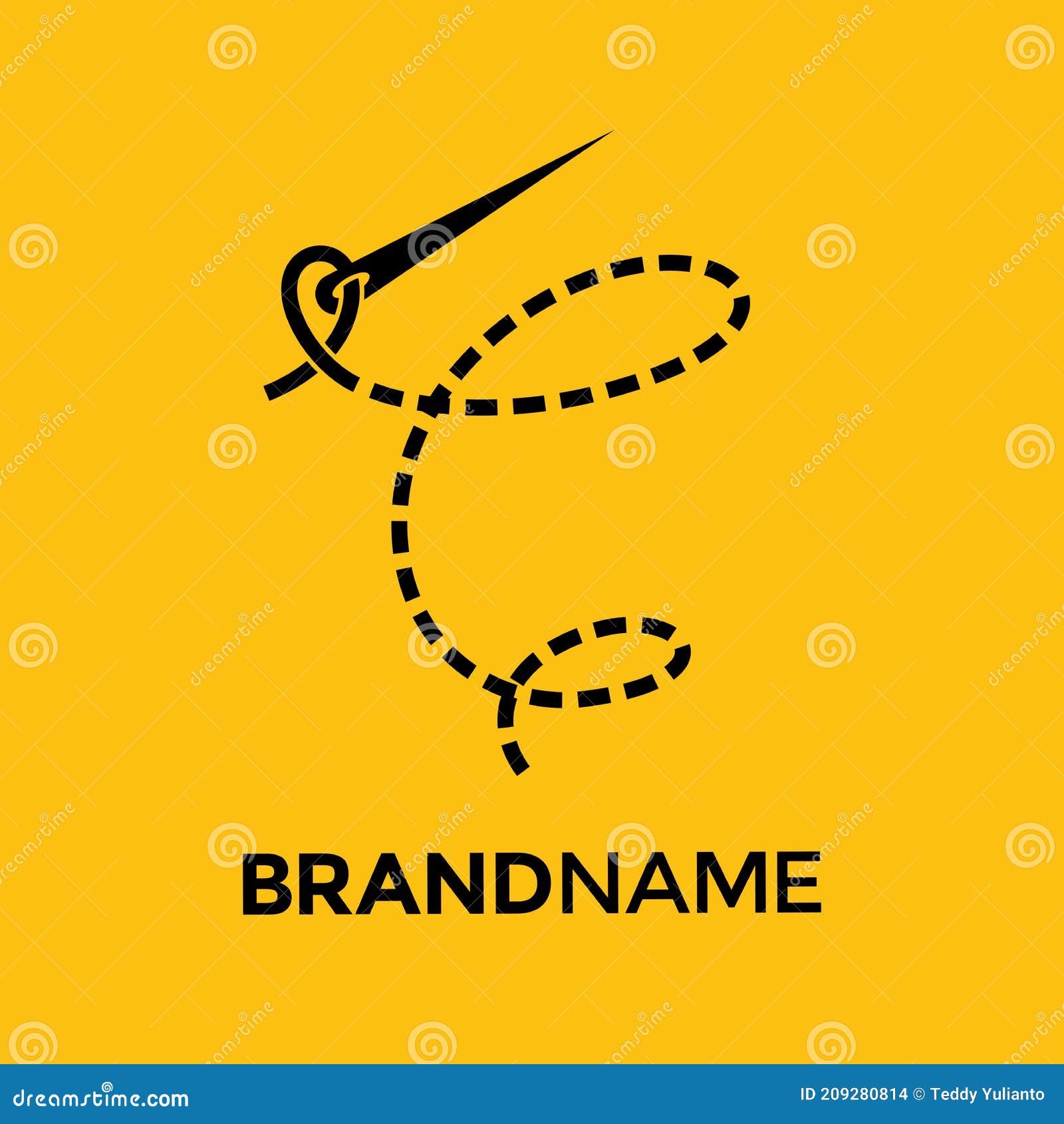 Simple Initial C Needle Logo Stock Vector - Illustration of boutique ...