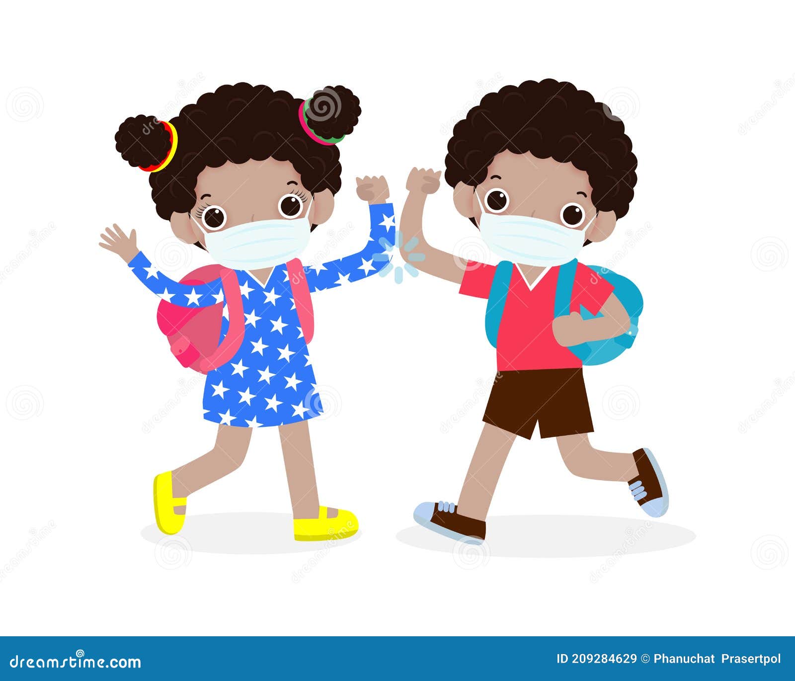 Back To School for New Normal Lifestyle Concept Stock Vector ...