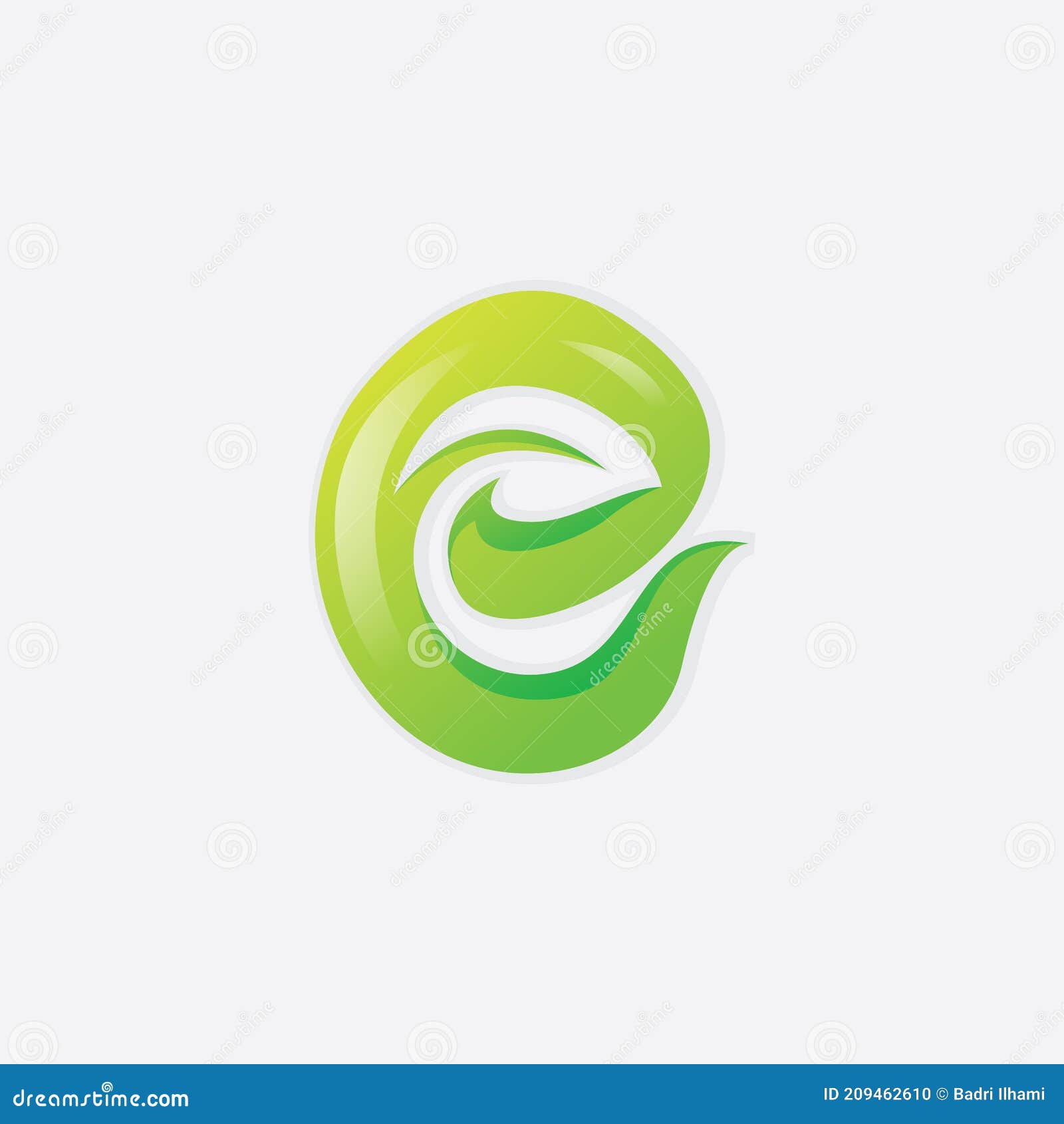 Letter E Leaf Logo Design Modern Style Stock Illustration ...