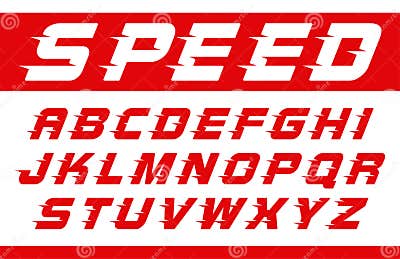 Speed Racing Font Letter Logo Stock Vector - Illustration of sport ...