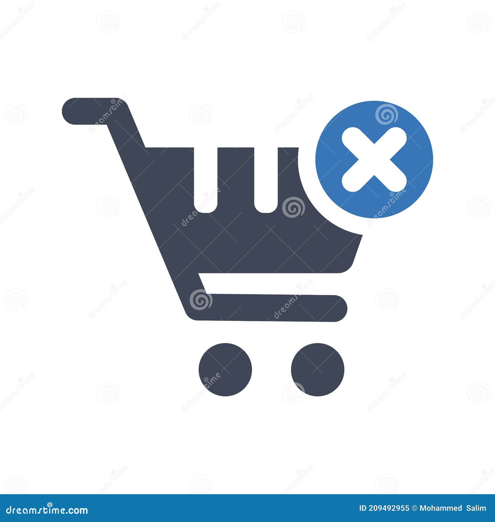 Remove Cart Icon. Vector Graphics Stock Vector - Illustration of delete ...
