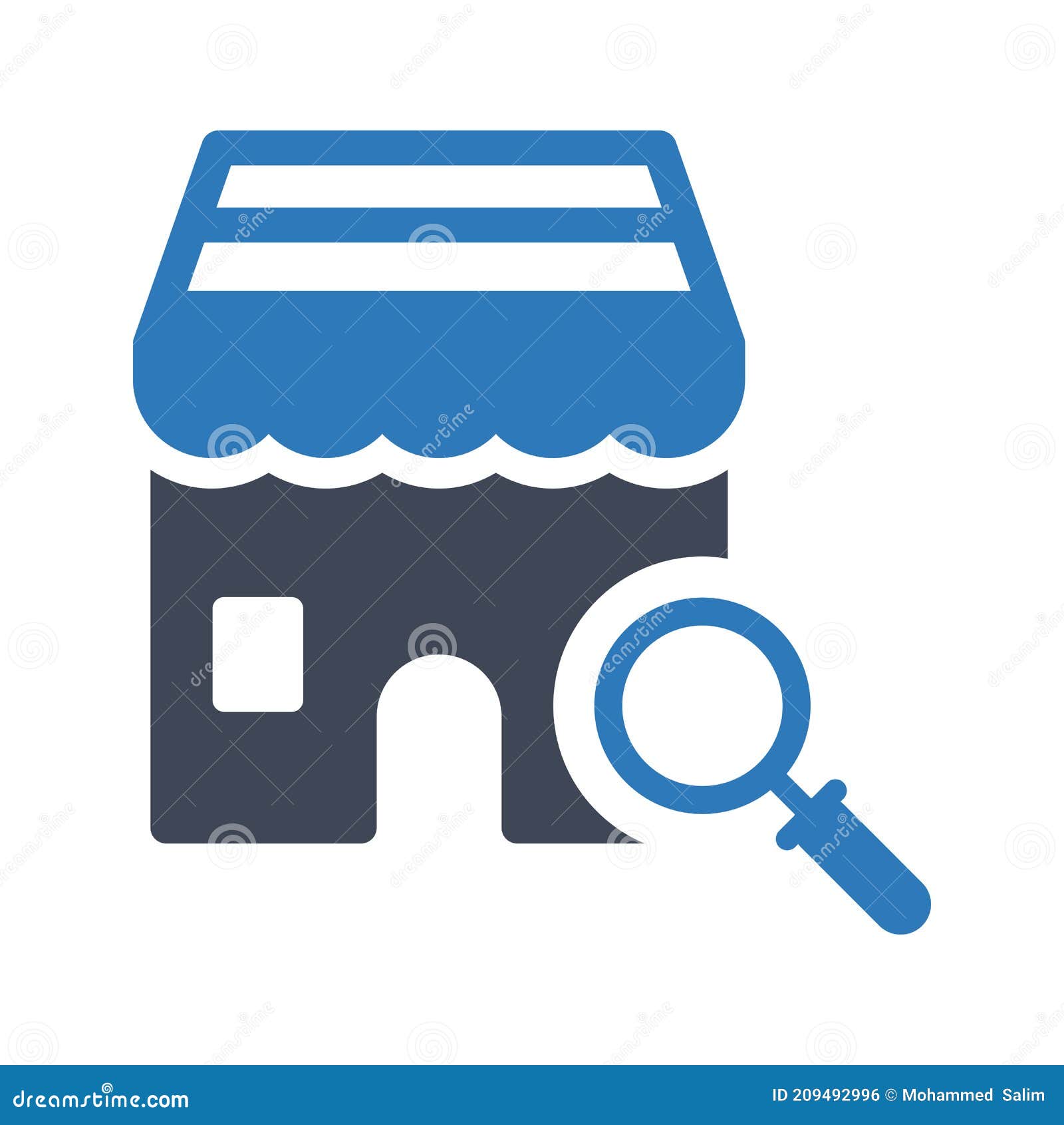 Search Shop Store Icon. Vector Graphics Stock Vector - Illustration of ...