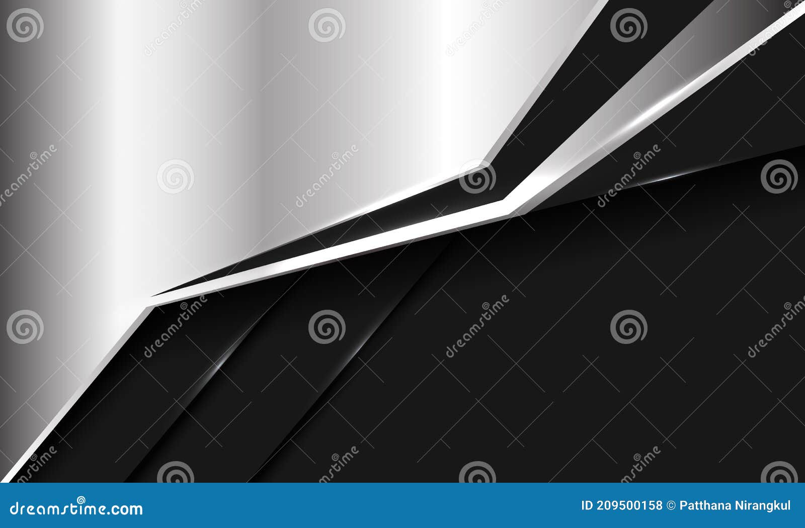 Abstract Silver Black Metallic Futuristic Style with Blank Space Design ...